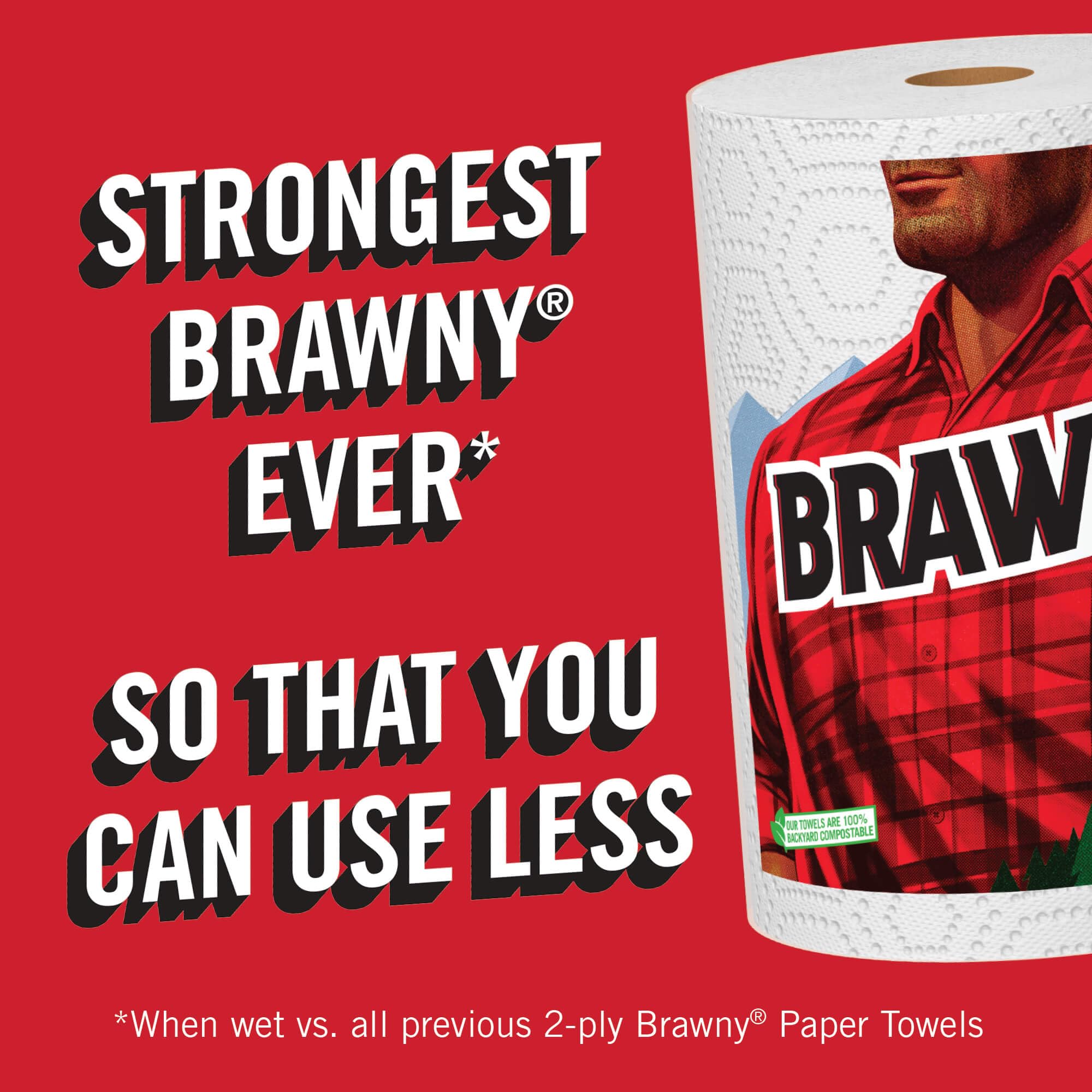 Brawny® Pick-A-Size® Paper Towels, 12 Double Rolls = 24 Regular Rolls