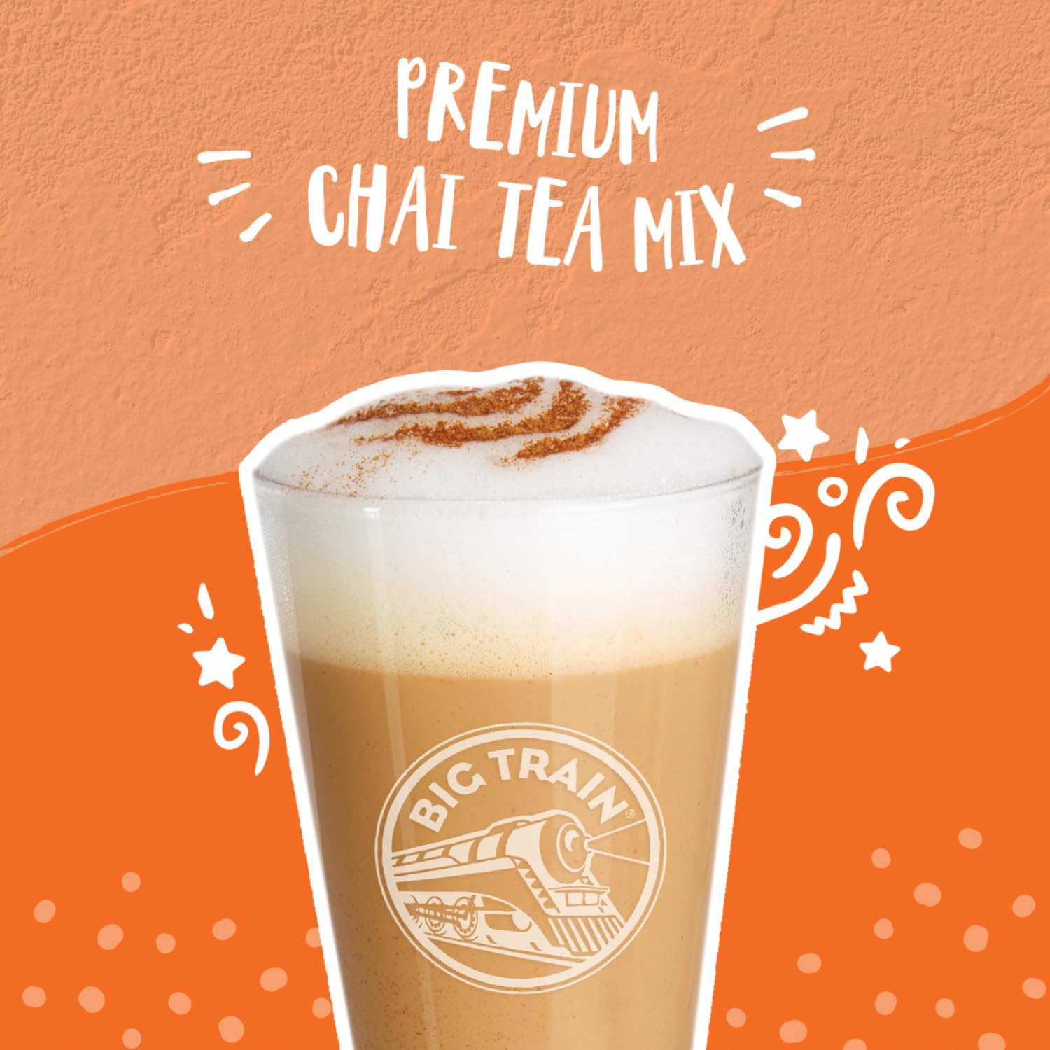 Big Train Spiced Powdered Instant Chai Tea Latte Mix, Spiced Black Tea with Milk, For Home, Coffee Shop, Restaurant Use, 56 Ounce