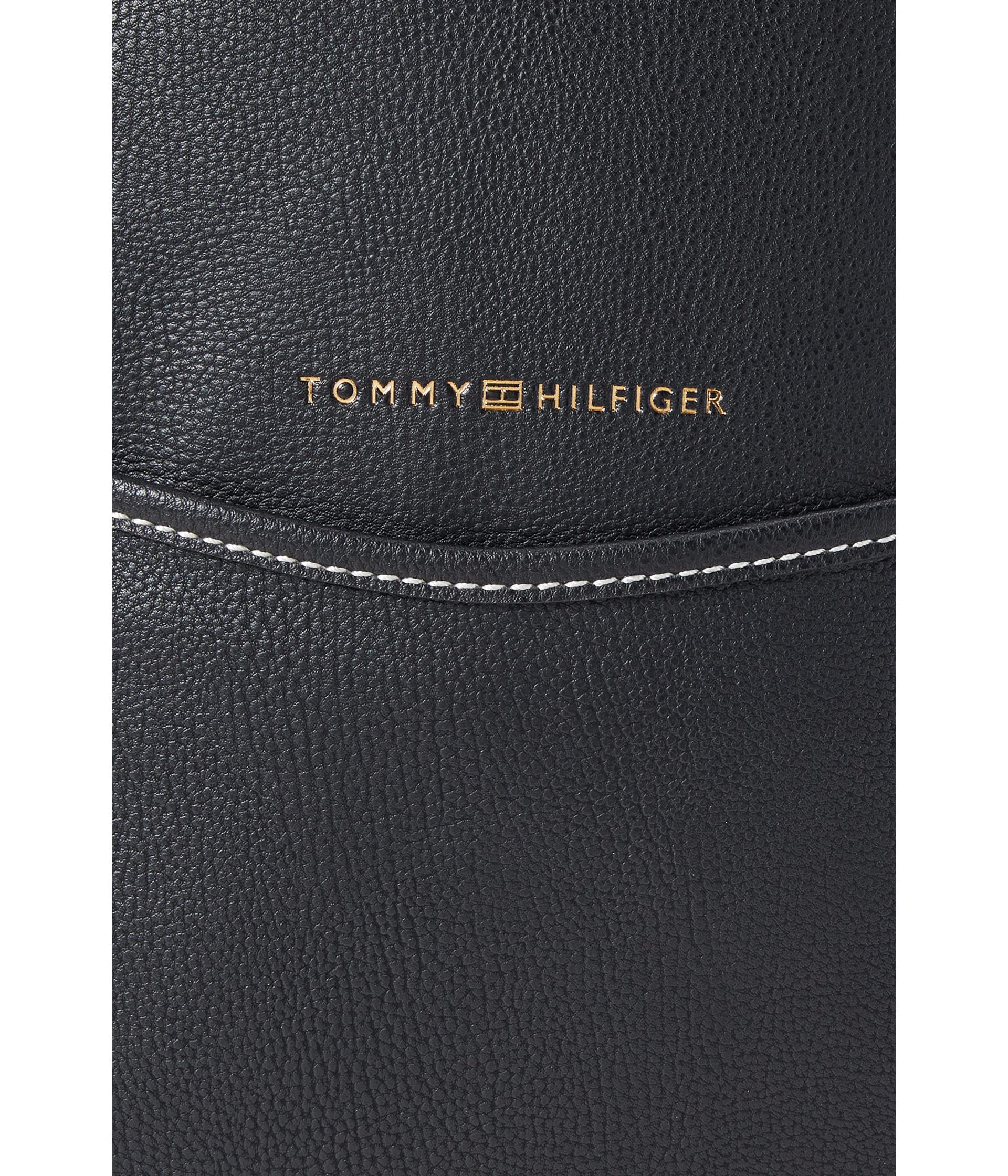 Tommy Hilfiger Whitney II Medium Dome Backpack Pebble PVC Black One Size