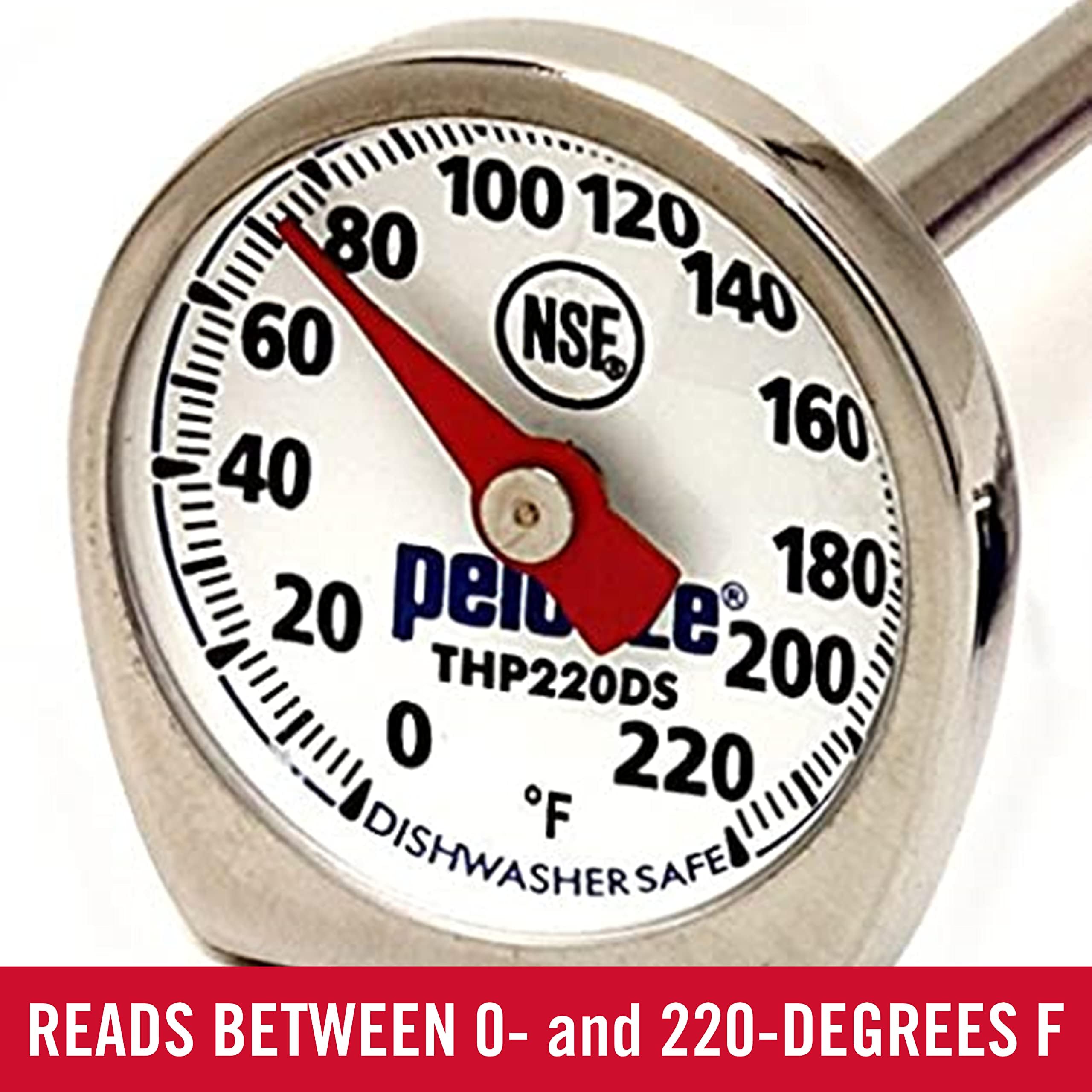 Rubbermaid Commercial Products Food/Meat Instant Read Thermometer, Pocket Size, Dishwasher Safe (FGTHP220DS)