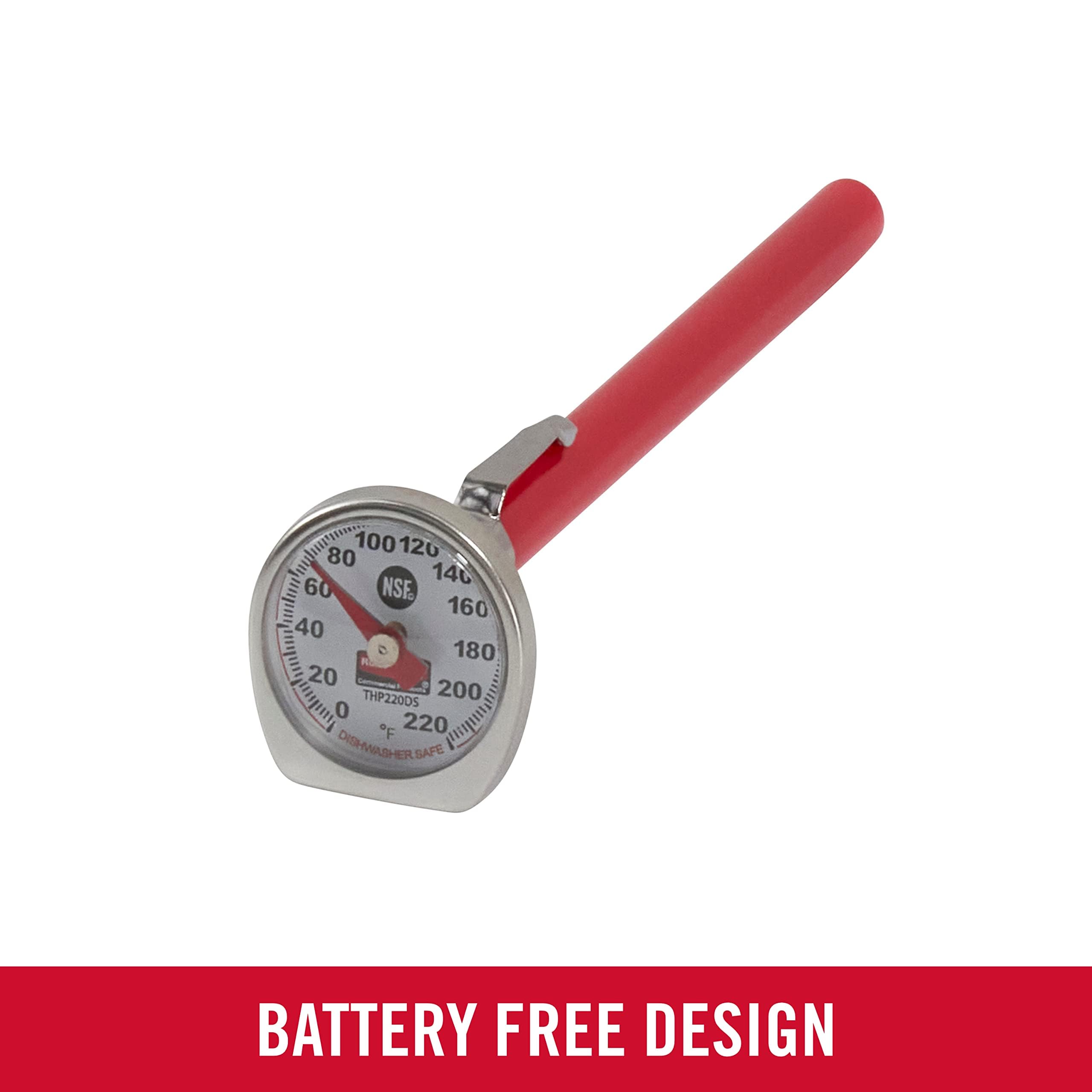 Rubbermaid Commercial Products Food/Meat Instant Read Thermometer, Pocket Size, Dishwasher Safe (FGTHP220DS)