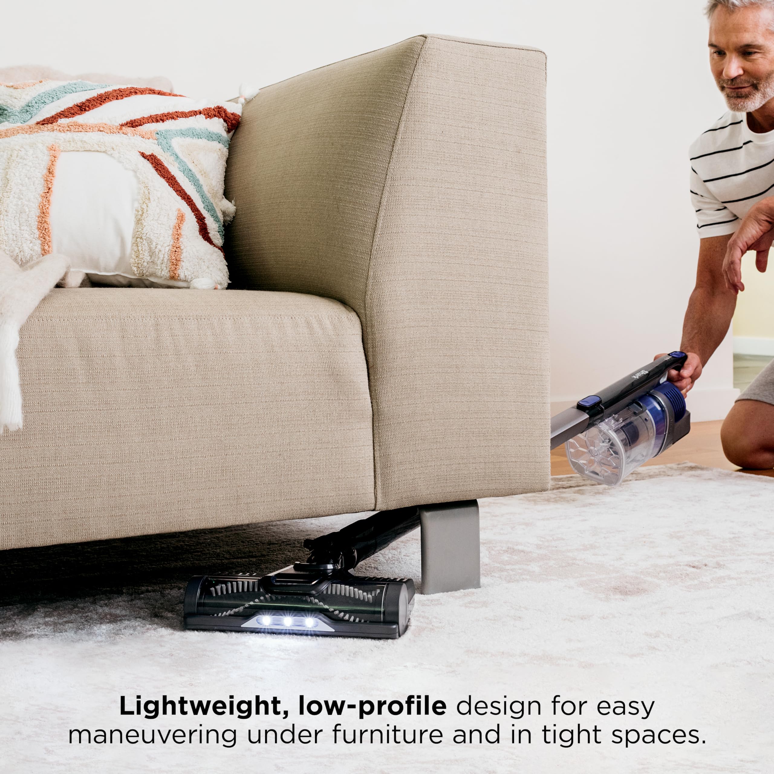 Shark IX141 Pet Cordless Stick Vacuum with XL Dust Cup, LED Headlights, Removable Handheld, Crevice Tool & Pet Multi-Tool, 40min Runtime, Grey/Iris