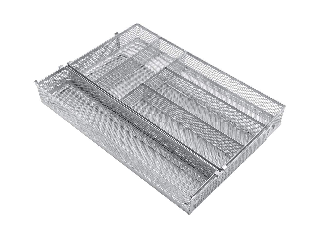 Sorbus Flatware Drawer Organizer, Expandable Cutlery Drawer Trays for Silverware, Serving Utensils, Storage for Kitchen, Office, Bathroom Supplies, (Expandable Cutlery Drawer Organizer - Silver)