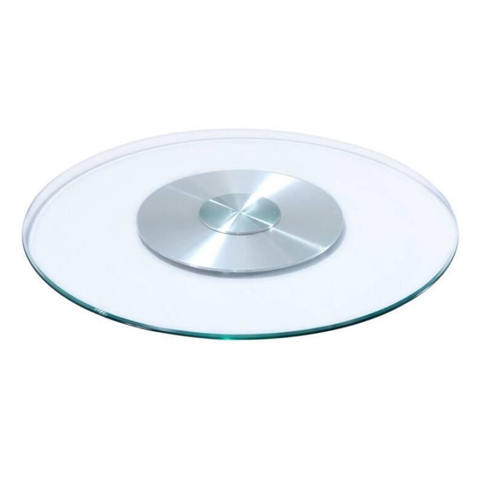 QQXX Round Tempered Glass Table Top,Thick Glass Lazy Susan Turntable,Round Tabletop Rotating Serving Tray for Dining Table Restaurant Rotatable Service Tray,A,90cm/35inch