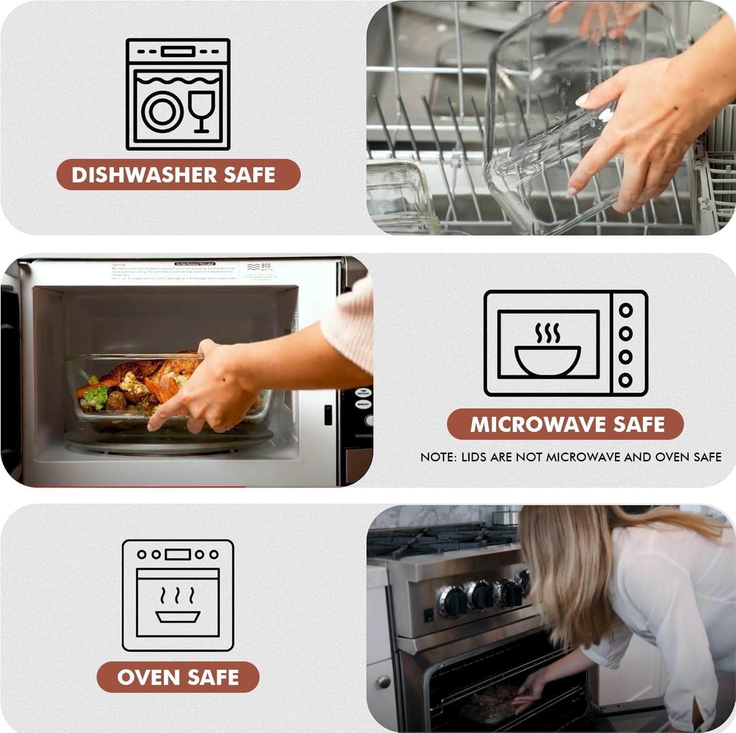2700ML / 91.3oz X-LARGE Glass Food Storage Container with Locking Lid Ideal for Storing food, Vegetables & Fruits. Baking, Casserole, Roasting & lot more - BPA Free Leak Proof - Fridge to Oven Safe - Clear
