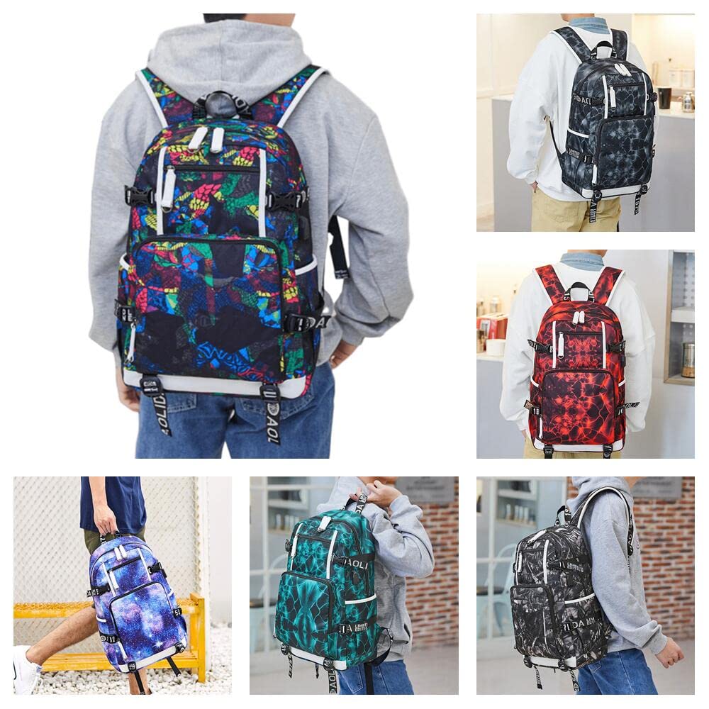 JaJa JMS 23 Basketball Player Multi-function Backpack Men And Women Travel Backpack Student Schoolbag Fans Schoolbag (3)