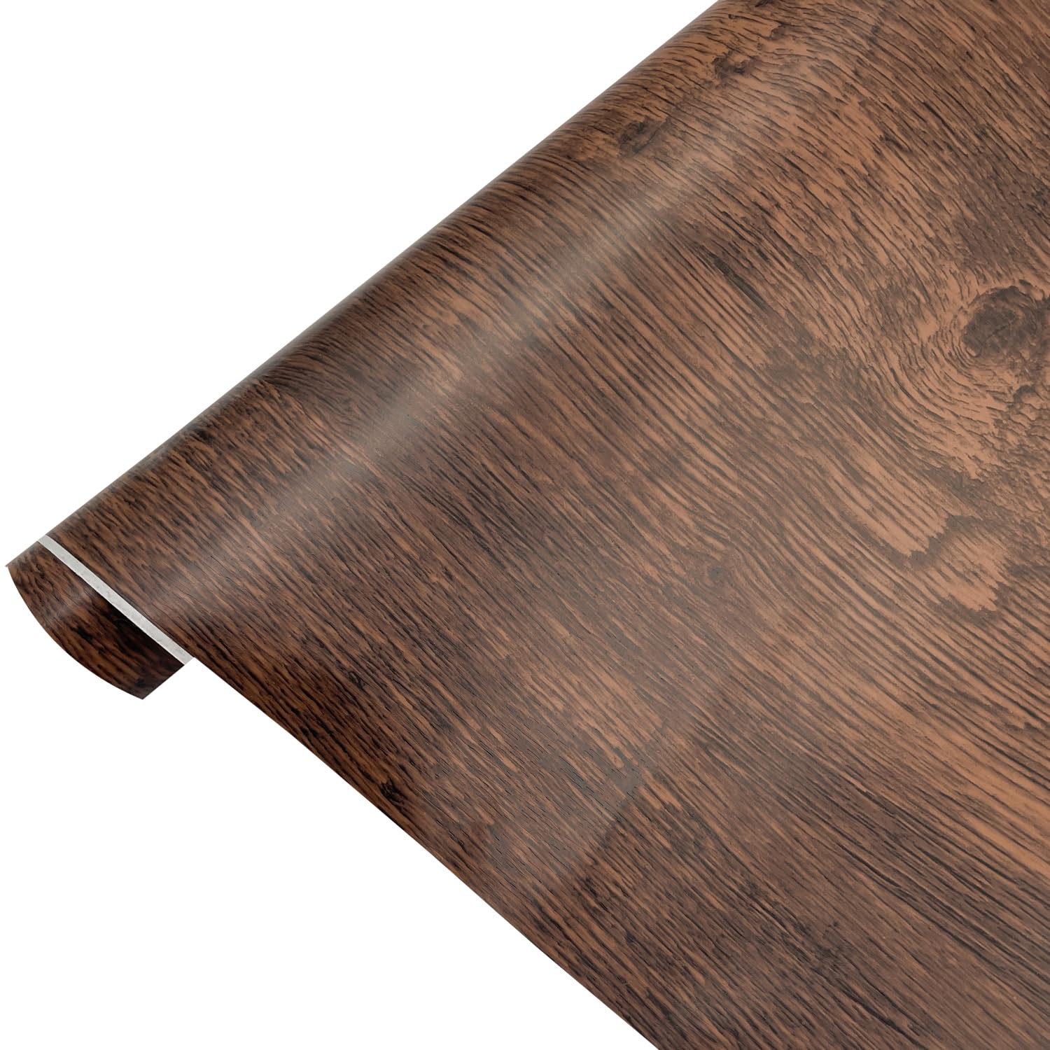 Yifely Brown Wood Grain Drawer Covering Paper Self Adhesive Shelf Liner Table Door Sticker 17.7 Inch by 9.8 Feet