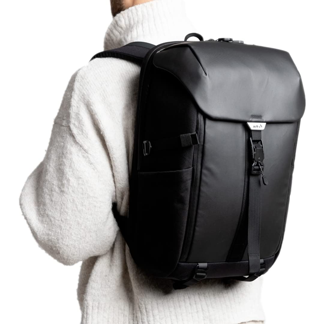 MOUS - Backpack with Laptop Compartment - 25L Ultra-Protective Tech Backpack Water-Resistant for Work, Business, Travel - Black