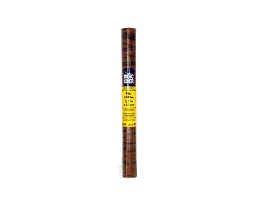 Magic Cover Premium Adhesive Vinyl Contact Shelf Liner and Drawer Liner, 18"x9', Warmwood
