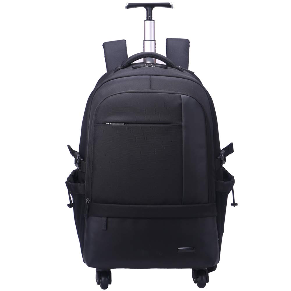 AOPMGOE AOKING 21″Water Resistant Rolling Wheeled Backpack Laptop Compartment Bag (Black)