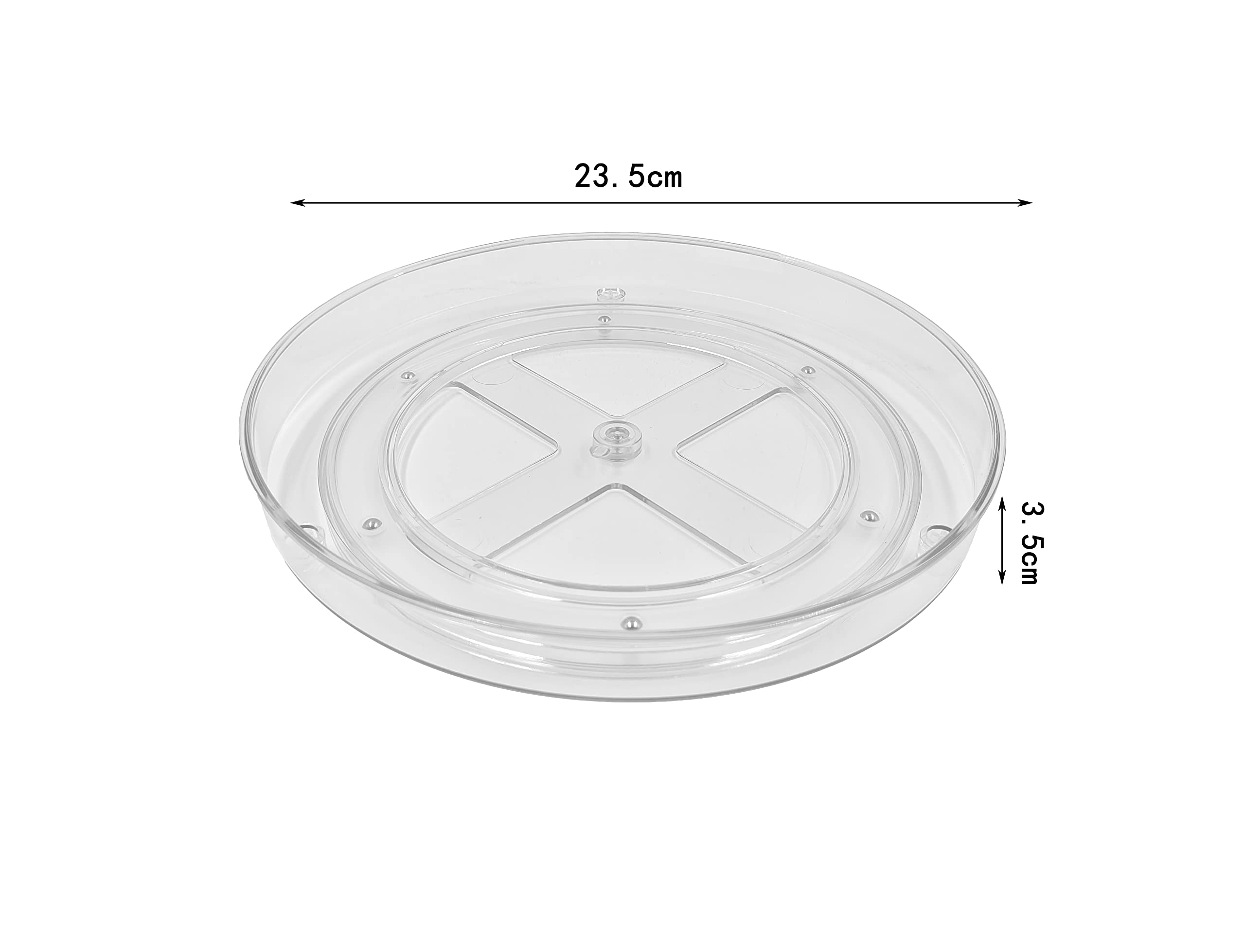 Sedmoon Lazy Susan Cabinet Organizer 2 Pack (12''&9''), Rotating Spice Rack Kitchen Storage Cosmetic Makeup Organizers for Pantry, Countertop, Fridge, Vanity, Bathroom