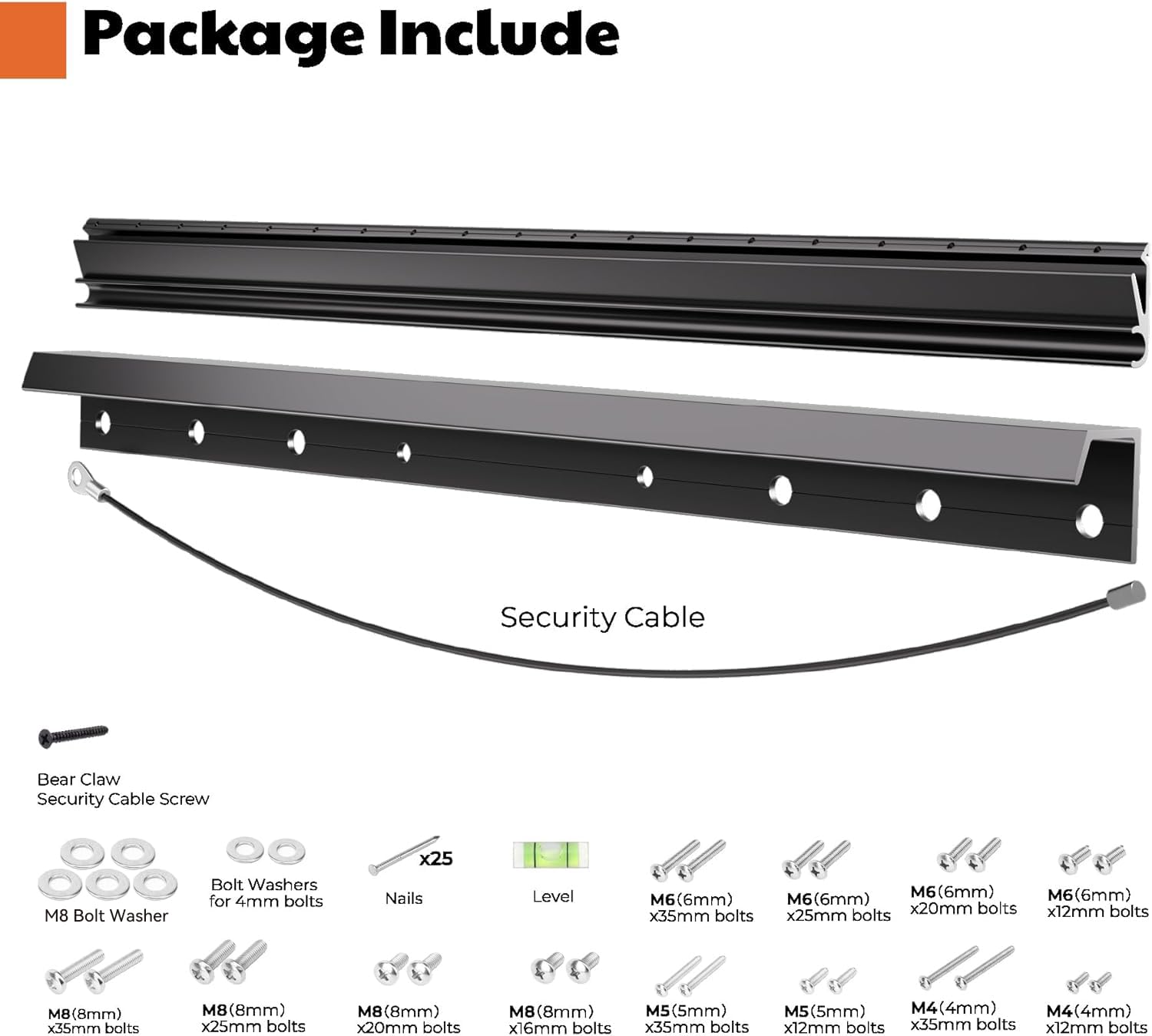 Studless TV Wall Mount, Heavy Duty Drywall TV Bracket Hanger for 26-55 inch Flat Screen TVs, No Stud, No Drill, No Anchors, Easy Install with All Hardware Included
