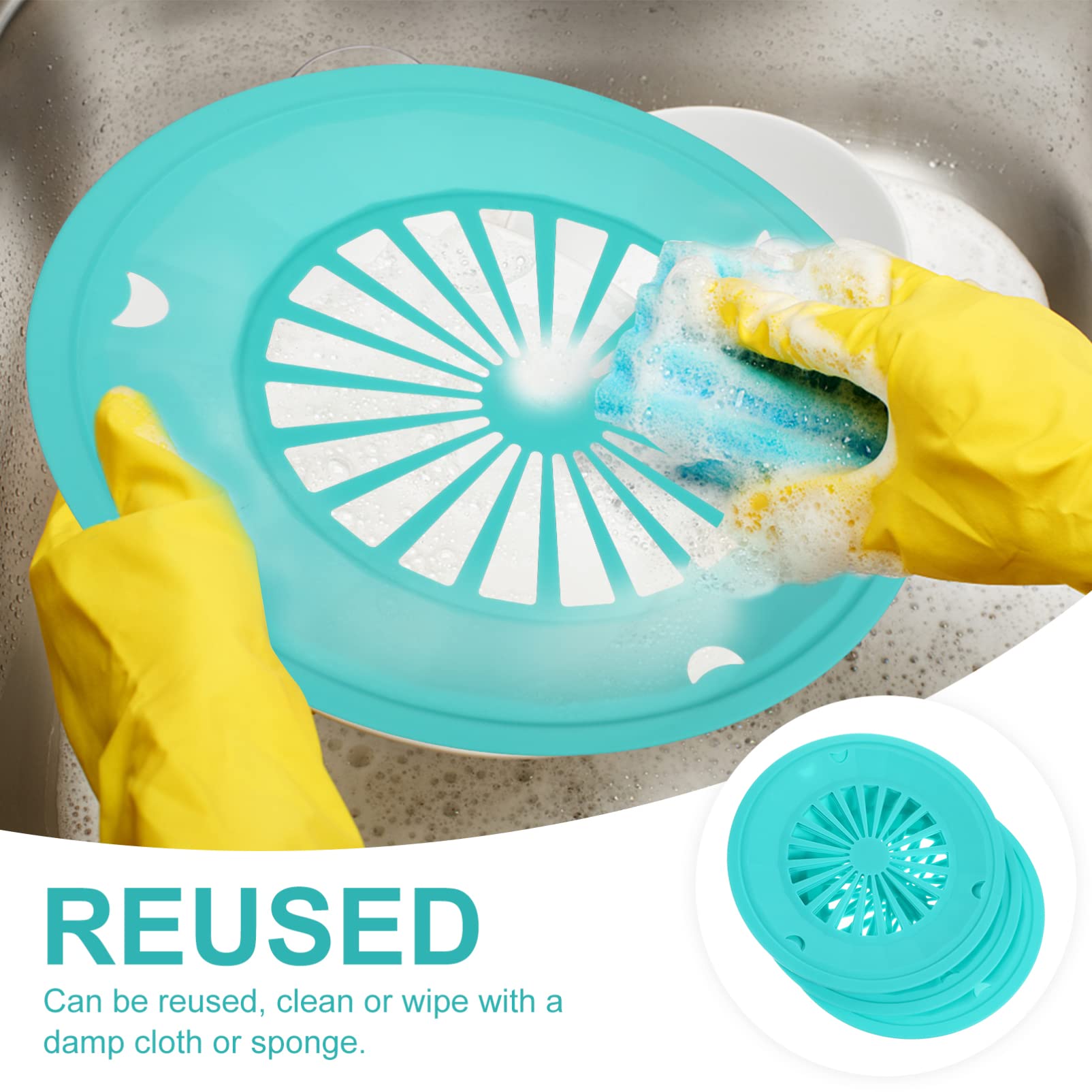 Cabilock 10Pcs Reusable Plastic Paper Plate Holders Round Paper Plate Trays Barbecue Plate Support Dinnerware for Outdoor Picnic Supplies (Mixed Color)