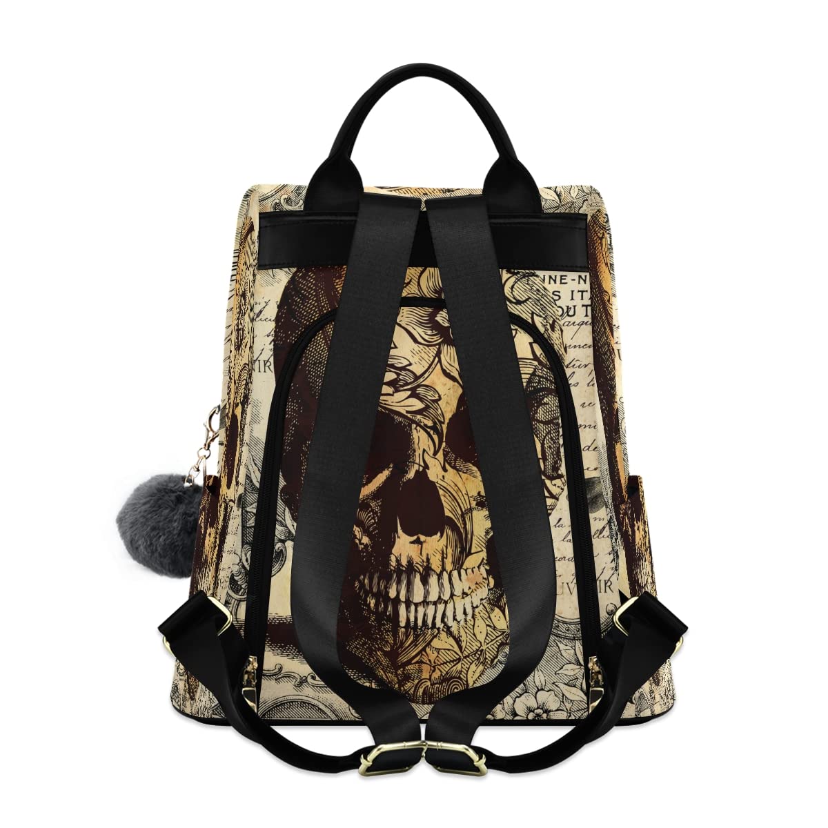 ALAZA Day of the Dead Skull Flower Women Backpack Anti Theft Back Pack Shoulder Fashion Bag Purse