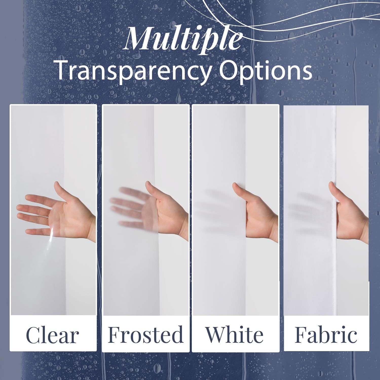 LOVTEX Clear Shower Curtain Liner - 72" x 72" Lightweight Shower Liner for Bathroom Shower Curtain (4G Clear, 1PC)