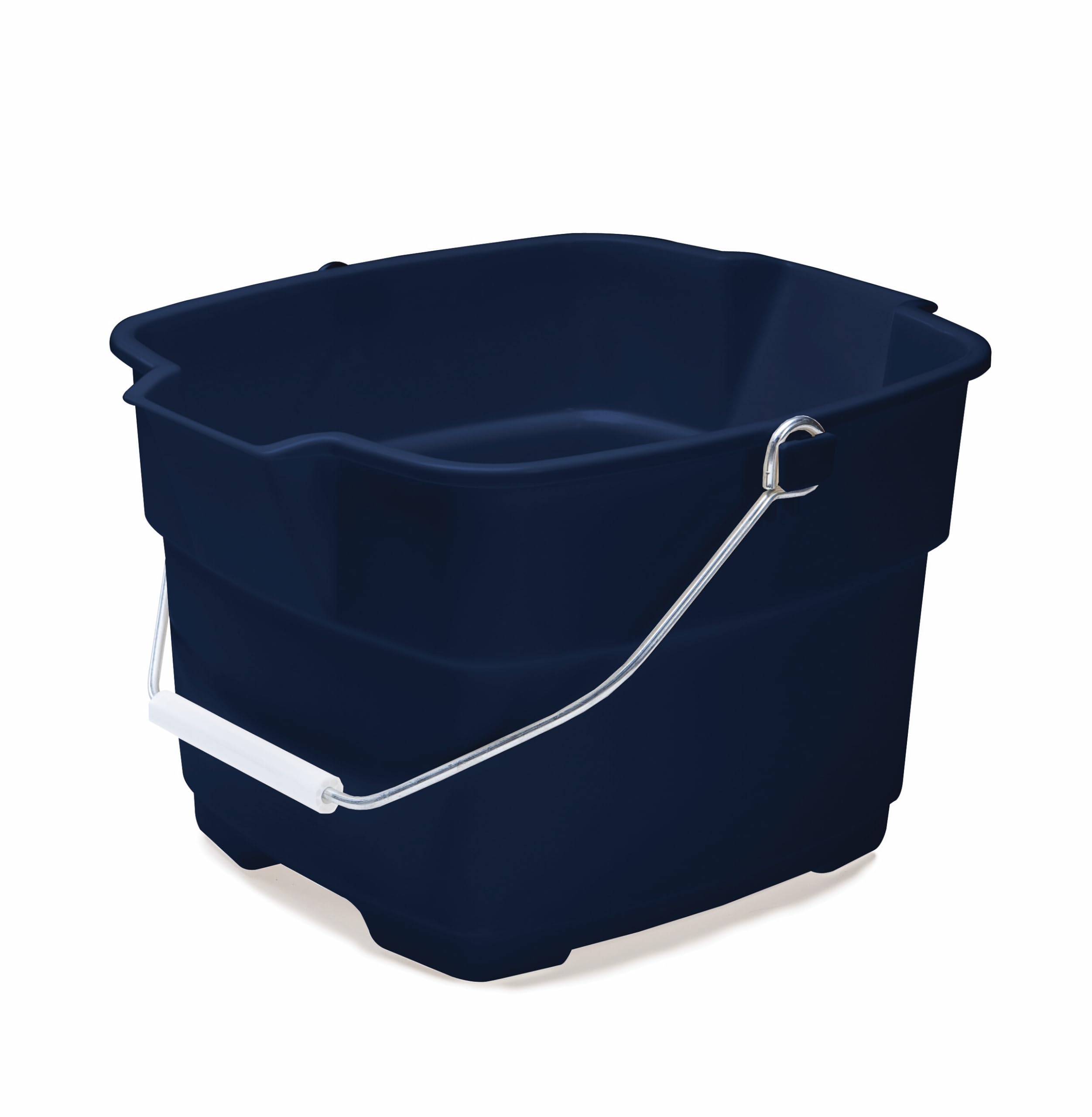 Rubbermaid Roughneck Square Bucket, 15-Quart, Blue, Sturdy Pail Bucket Organizer Household Cleaning Supplies Projects Mopping Storage Comfortable Durable Grip Pour Handle