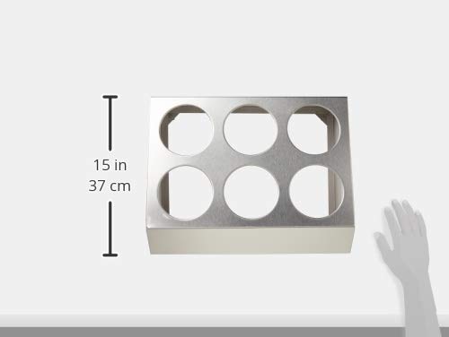 Winco 6 Hole Flatware Cylinder Holder, 2-Tier