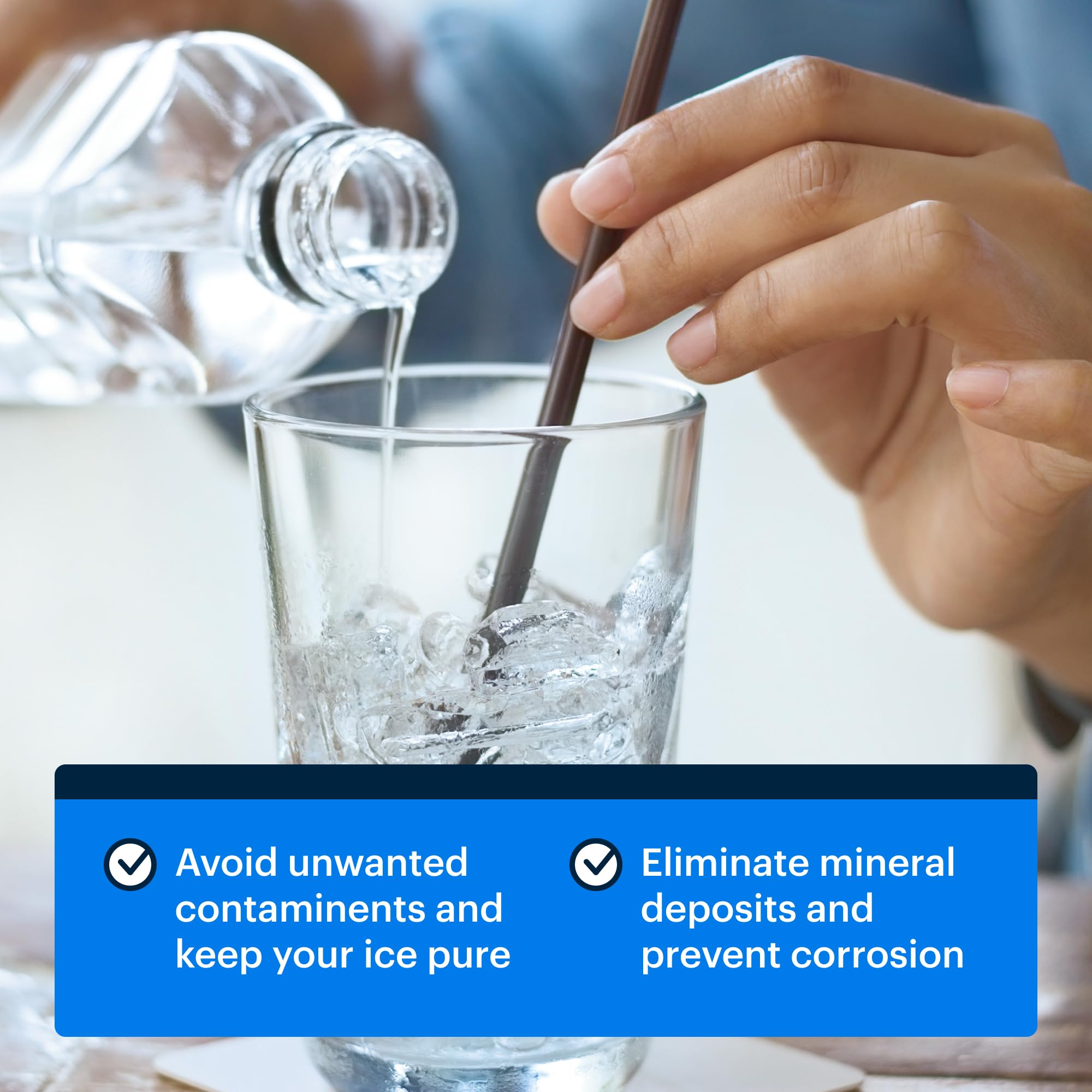 Essential Values Ice Machine Cleaner 16 fl oz, Nickel Safe Descaler | Ice Maker Cleaner Compatible with: Whirlpool 4396808, Manitowac, Ice-O-Matic, Scotsman, Follett & More! - Made in USA