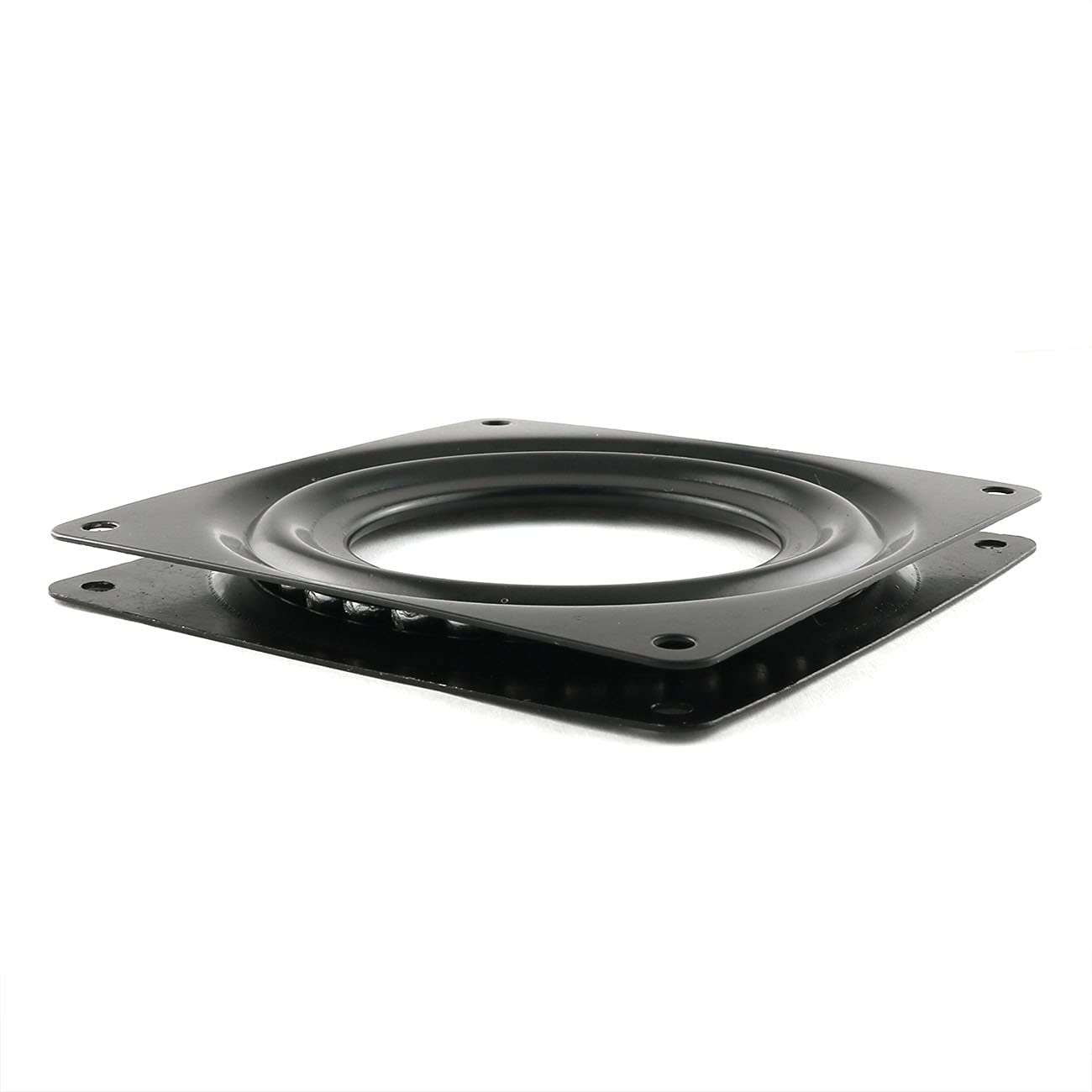 RLECS Swivel Plate 2PCS 4-Inch 360 Degree Hollow Square Lazy Susan Turntable Bearings Rotating Bearing Plate