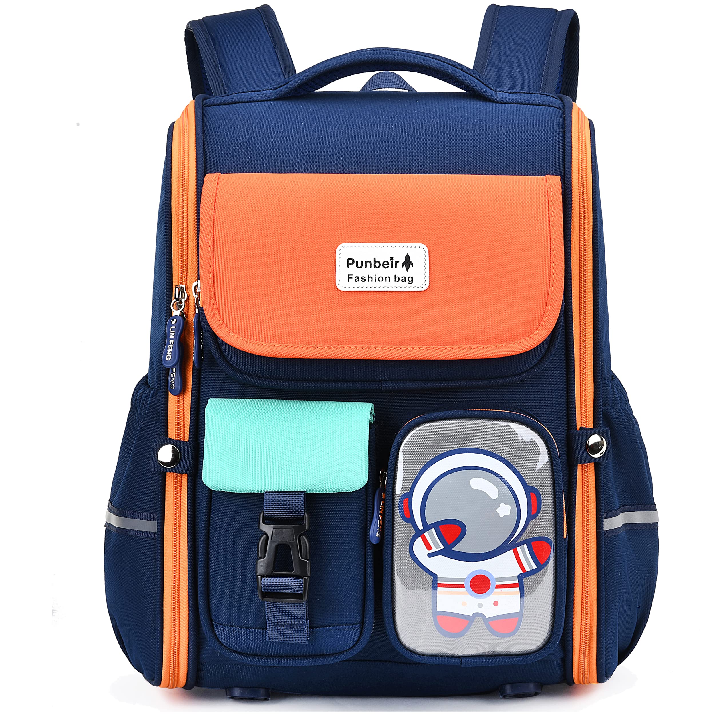 AO ALI VICTORY Kids Backpack for Boys Elementary School Bags Large Toddler Kindergarten Preschool Bookbags Space Backpacks (Blue)