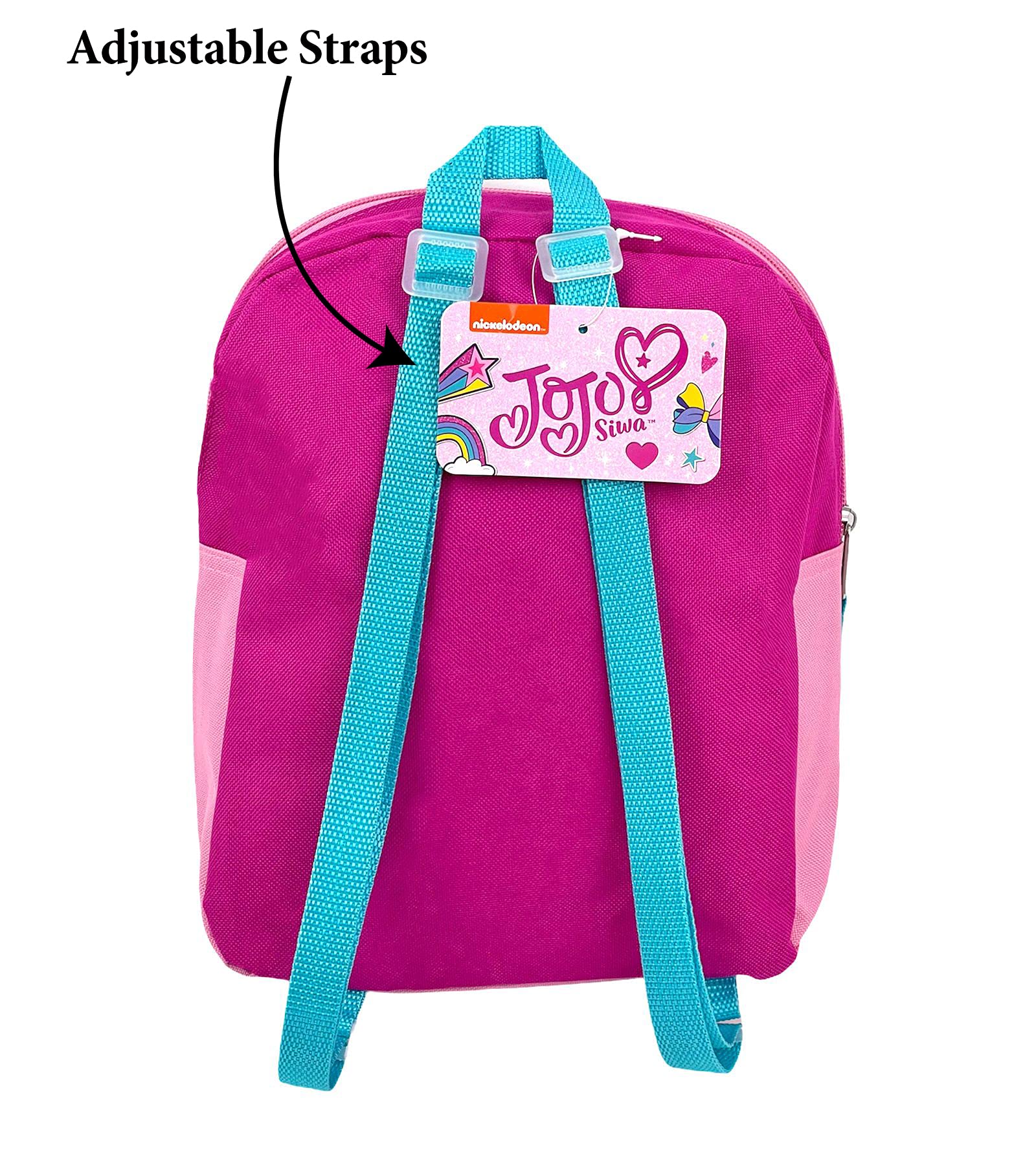RALME Nickelodeon JoJo Siwa Mini Backpack for Girls & Toddlers - 12 Inch - Pink, Purple, Blue