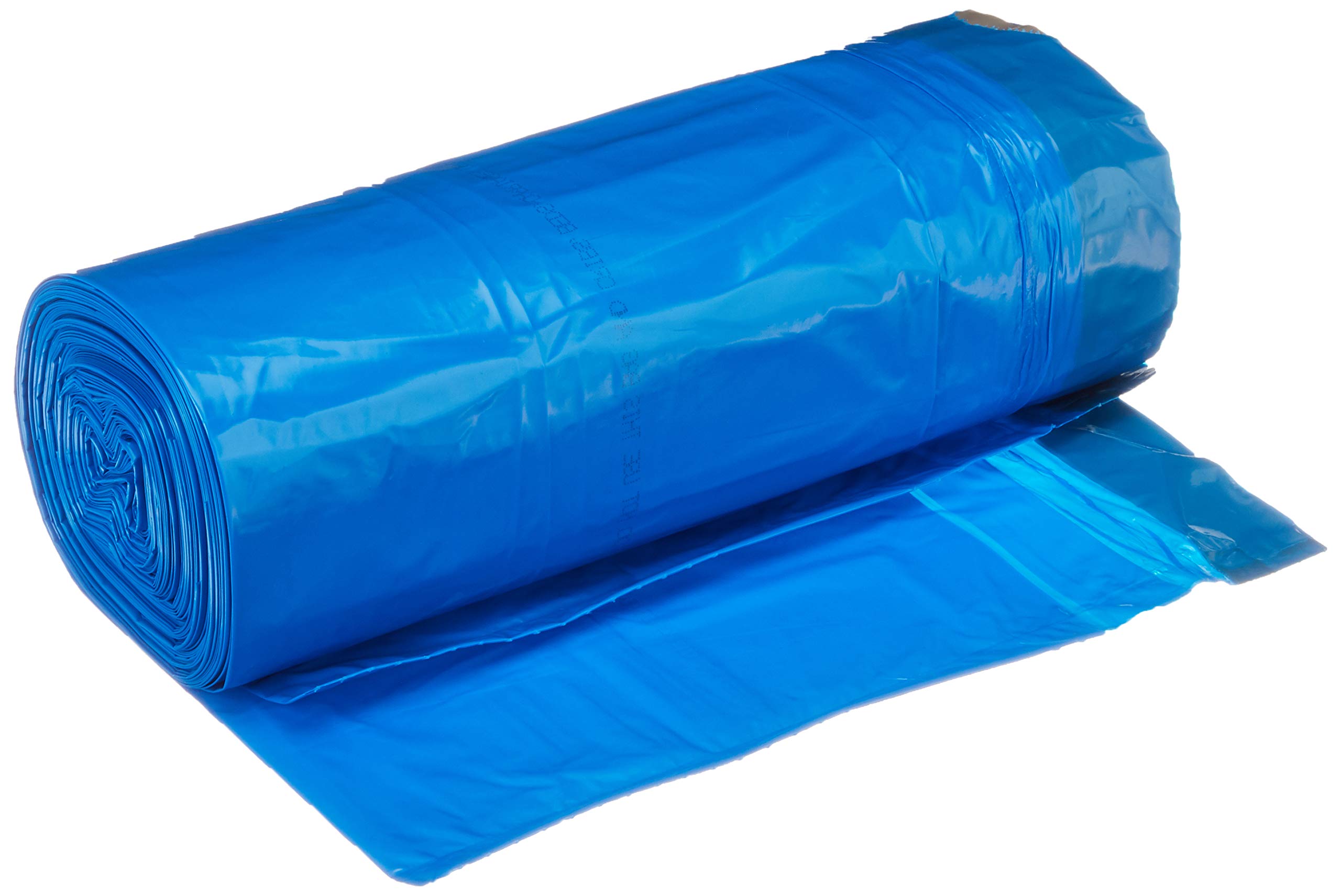 AmazonCommercial 13 Gallon Blue Recycling Bags /w Drawstrings - 0.7 MIL - 45 Count