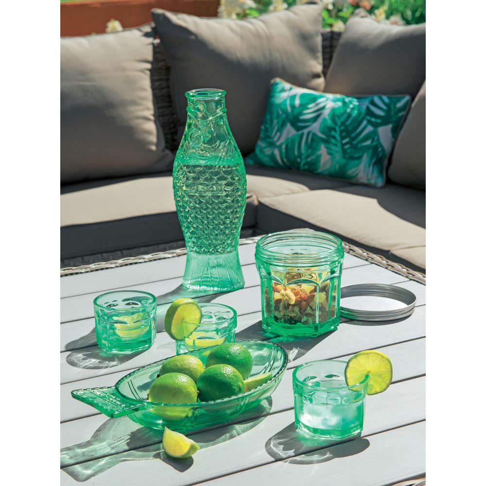 Serax Fish & Fish Whisky Glasses, Green, One Size