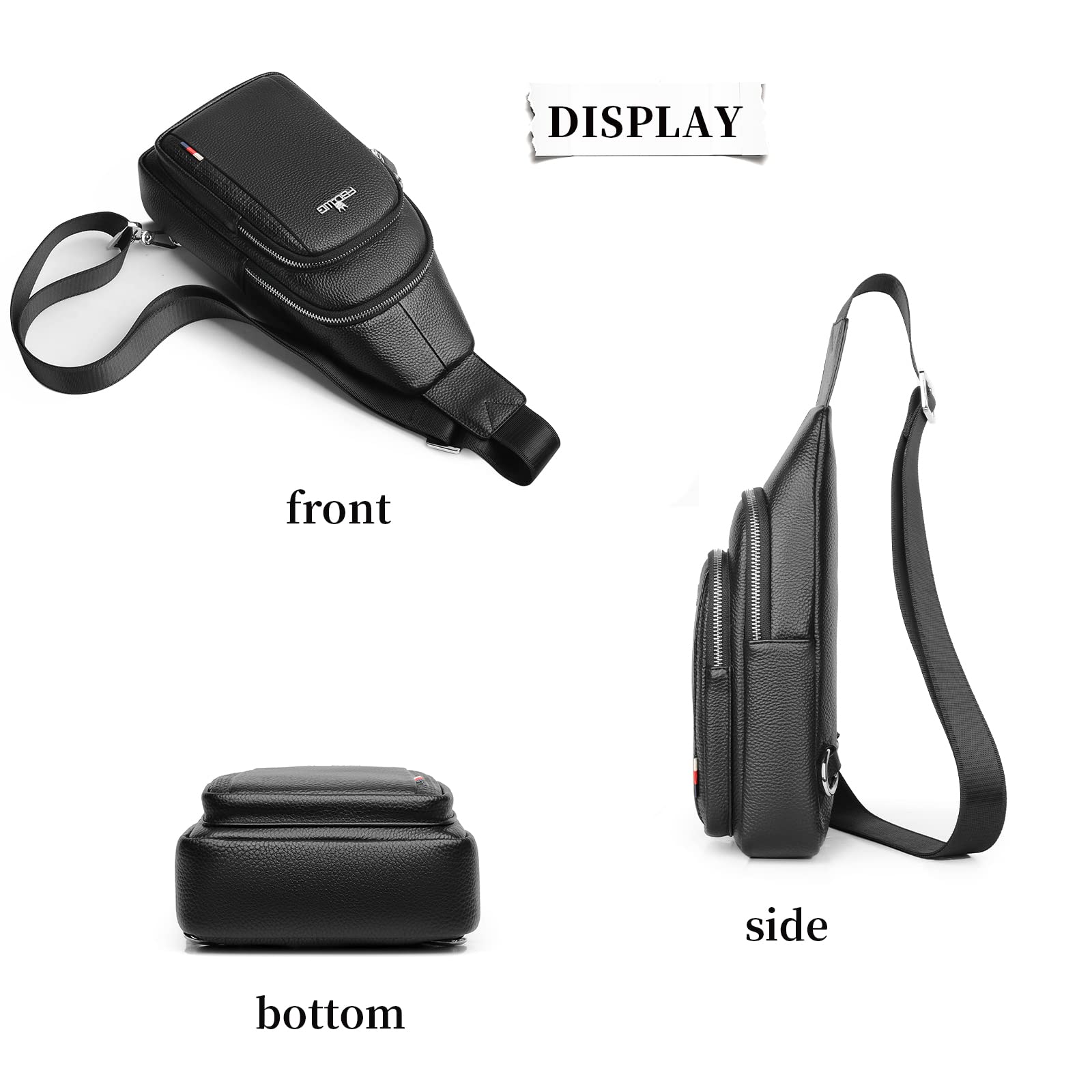 FSD.WG sling Backpack for Men Chest Bag Crossbody Shoulder Bags Travel Bag Purse for Men with Water Resistant