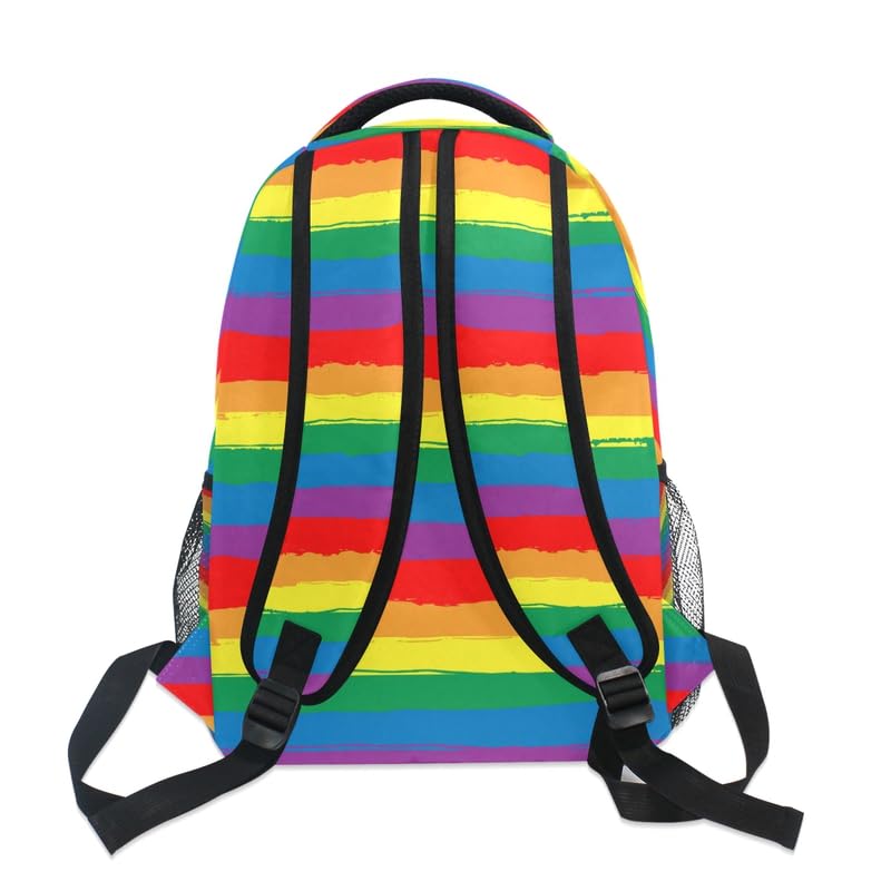 Rainbow Respect Pride Flag Backpacks Student Backpack Big For Girls Kids Elementary School Shoulder Bag Bookbag