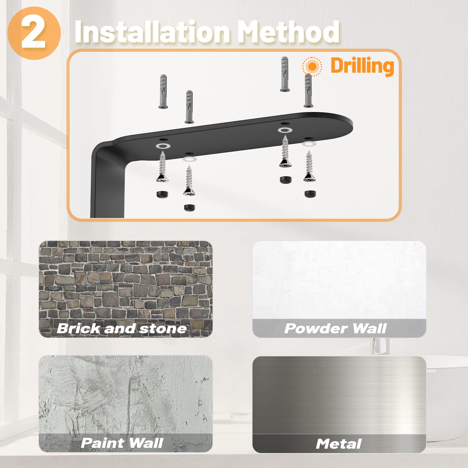 Fudontte Paper Towel Holder Wall-Mounted Tissue Holder with Damping Effect Self-Adhesive or Screw for Kitchen Bathroom