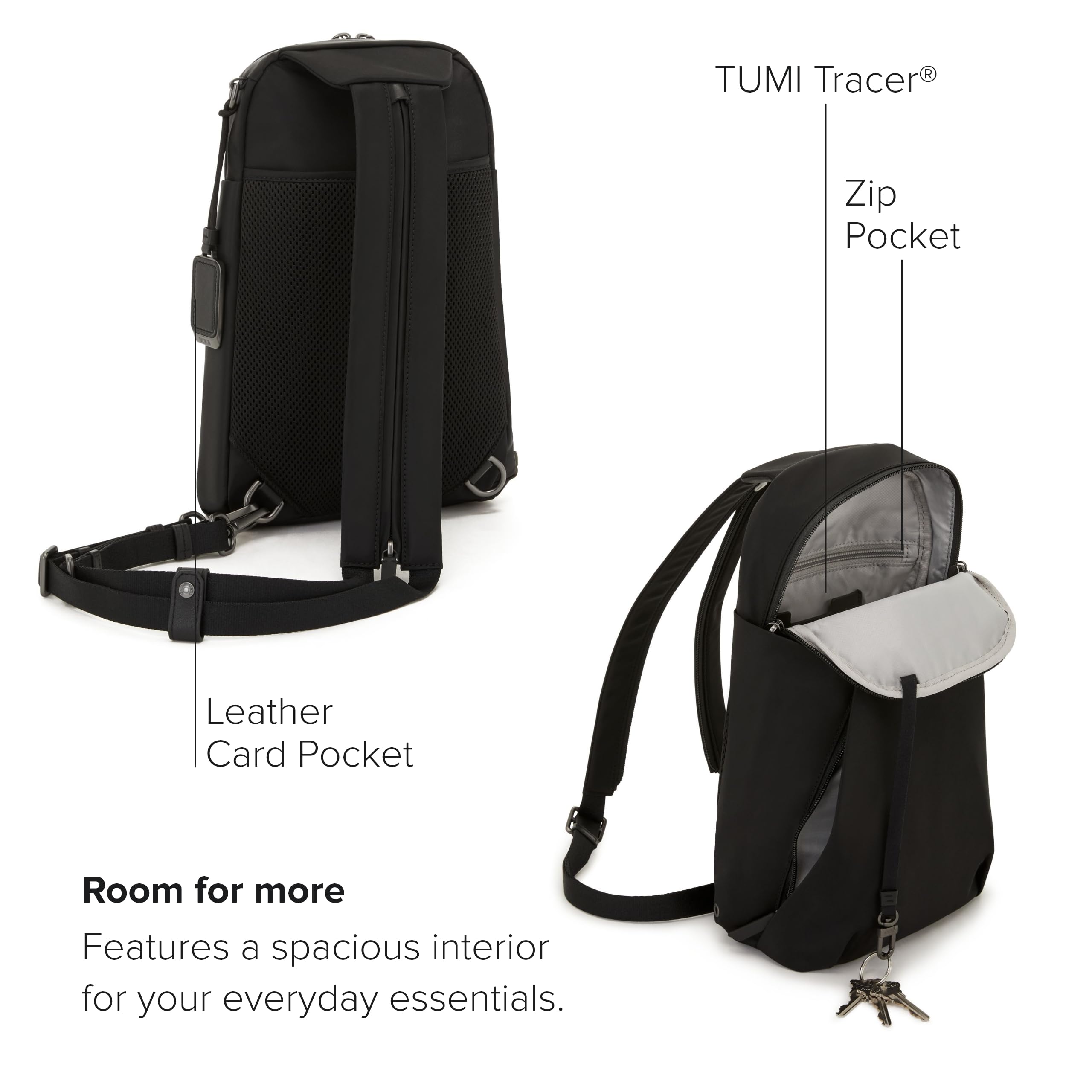 TUMI Voyageur Kileen Convertible Sling - Black/Gunmetal