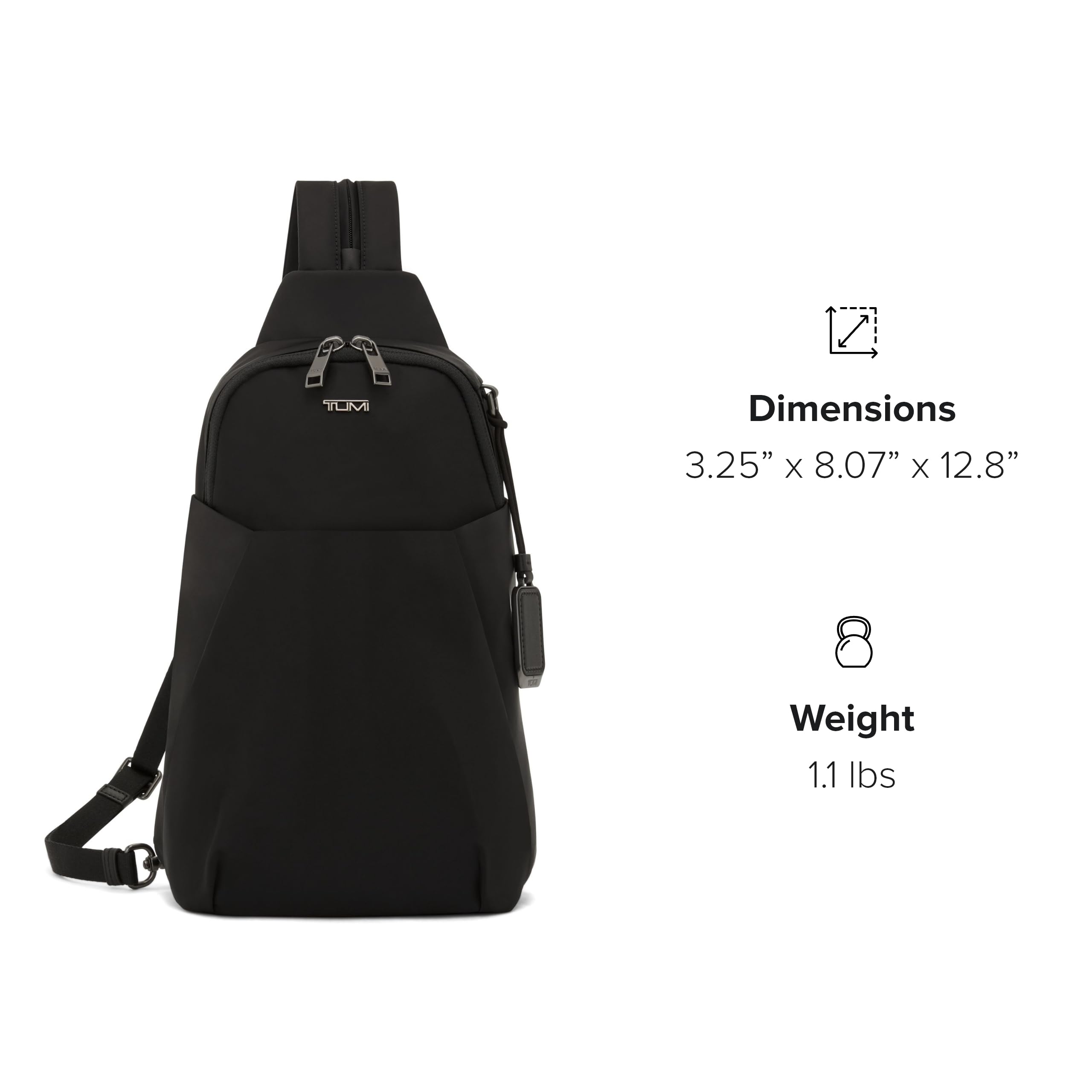 TUMI Voyageur Kileen Convertible Sling - Black/Gunmetal