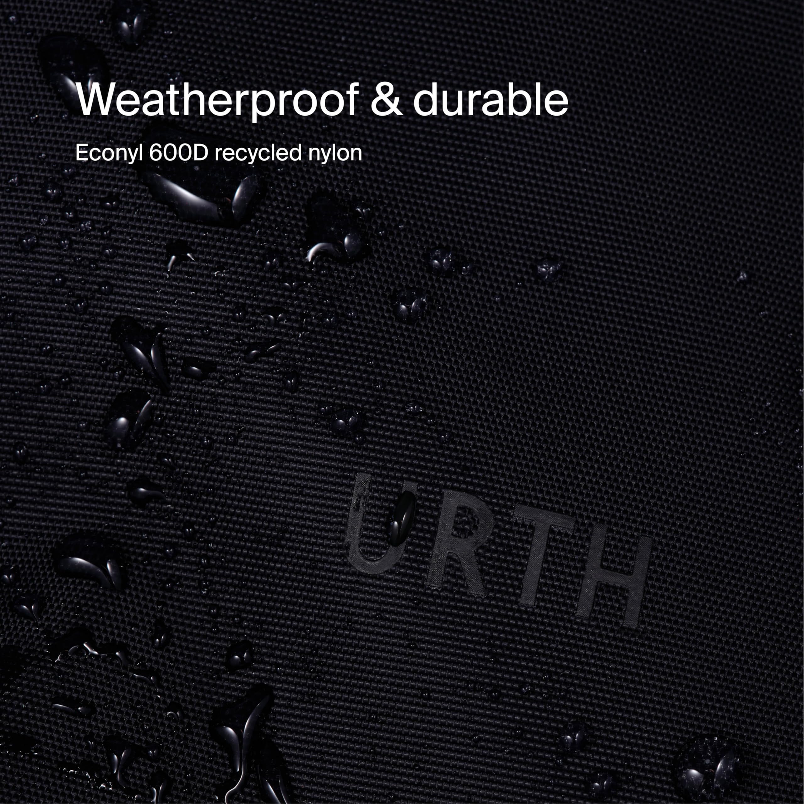 Urth Arkose 20L Backpack – 15” Laptop Bag, Weatherproof + Recycled (Black)