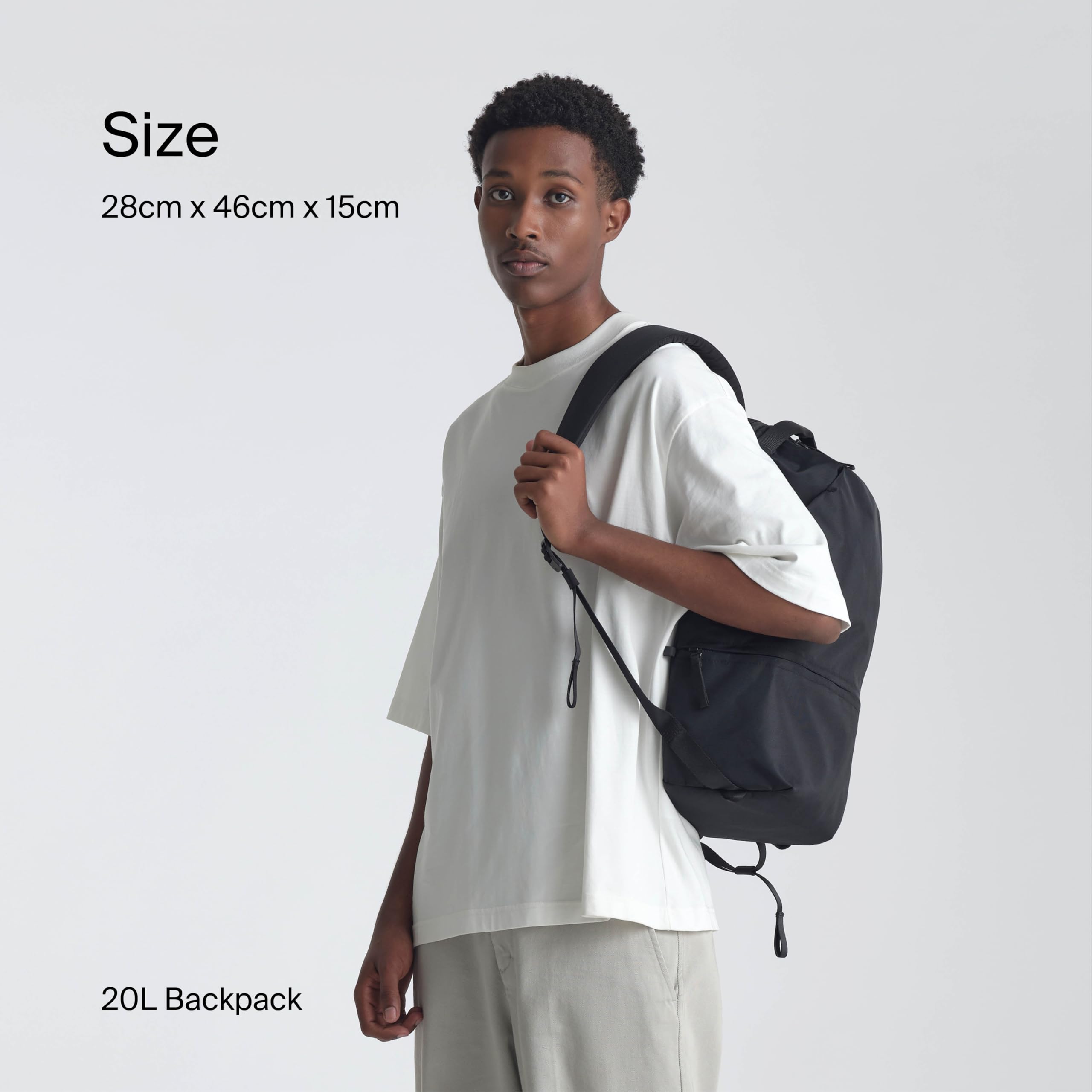 Urth Arkose 20L Backpack – 15” Laptop Bag, Weatherproof + Recycled (Black)