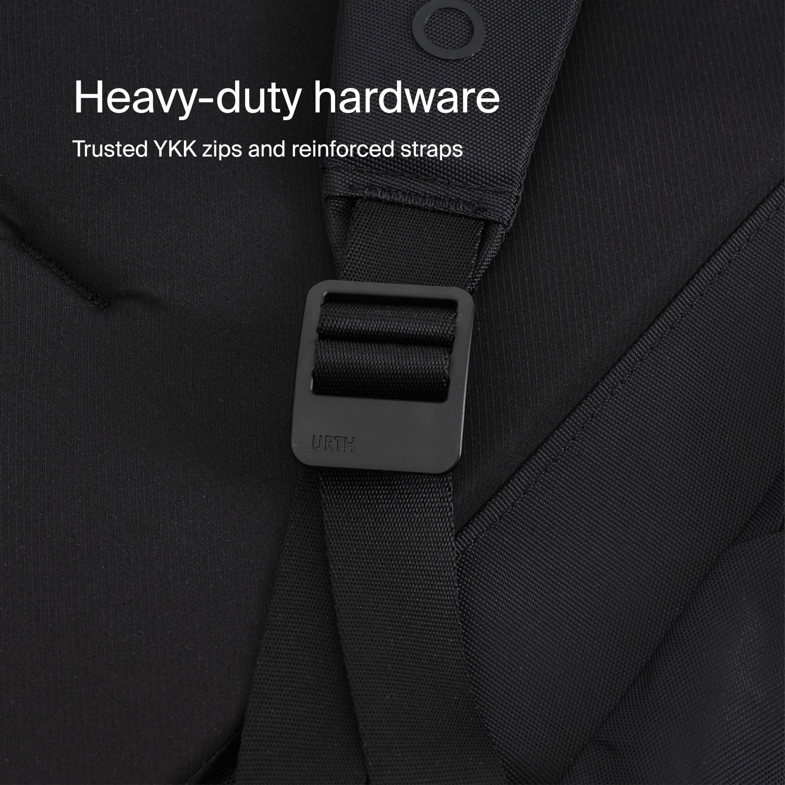 Urth Arkose 20L Backpack – 15” Laptop Bag, Weatherproof + Recycled (Black)