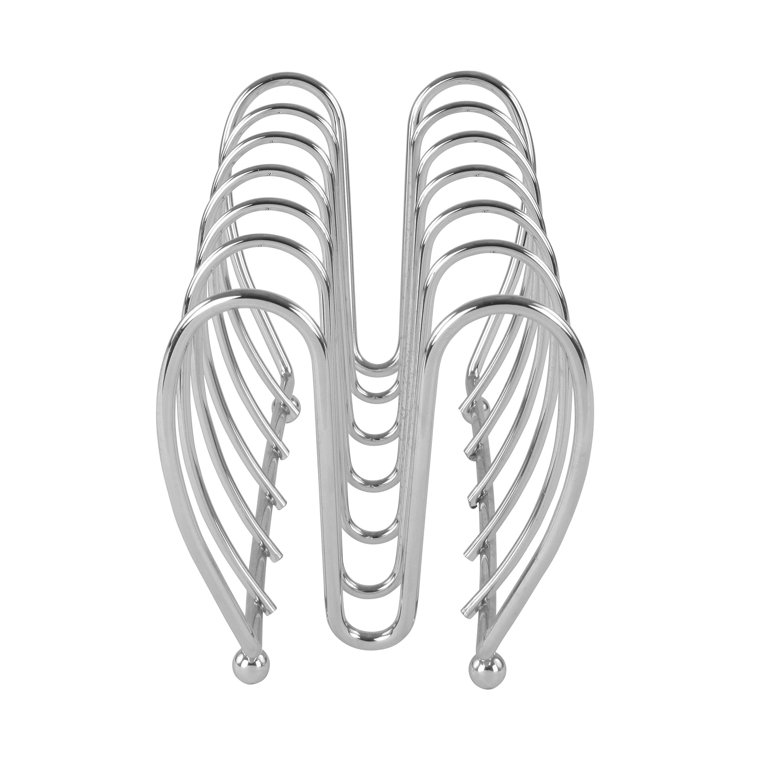 Spectrum Diversified Bloom Kitchen Lid Holder Organizer for Plates, Cutting Boards Bakeware, Cooling Racks, Pots & Pans, Serving Trays, and Reusable Containers, Chrome