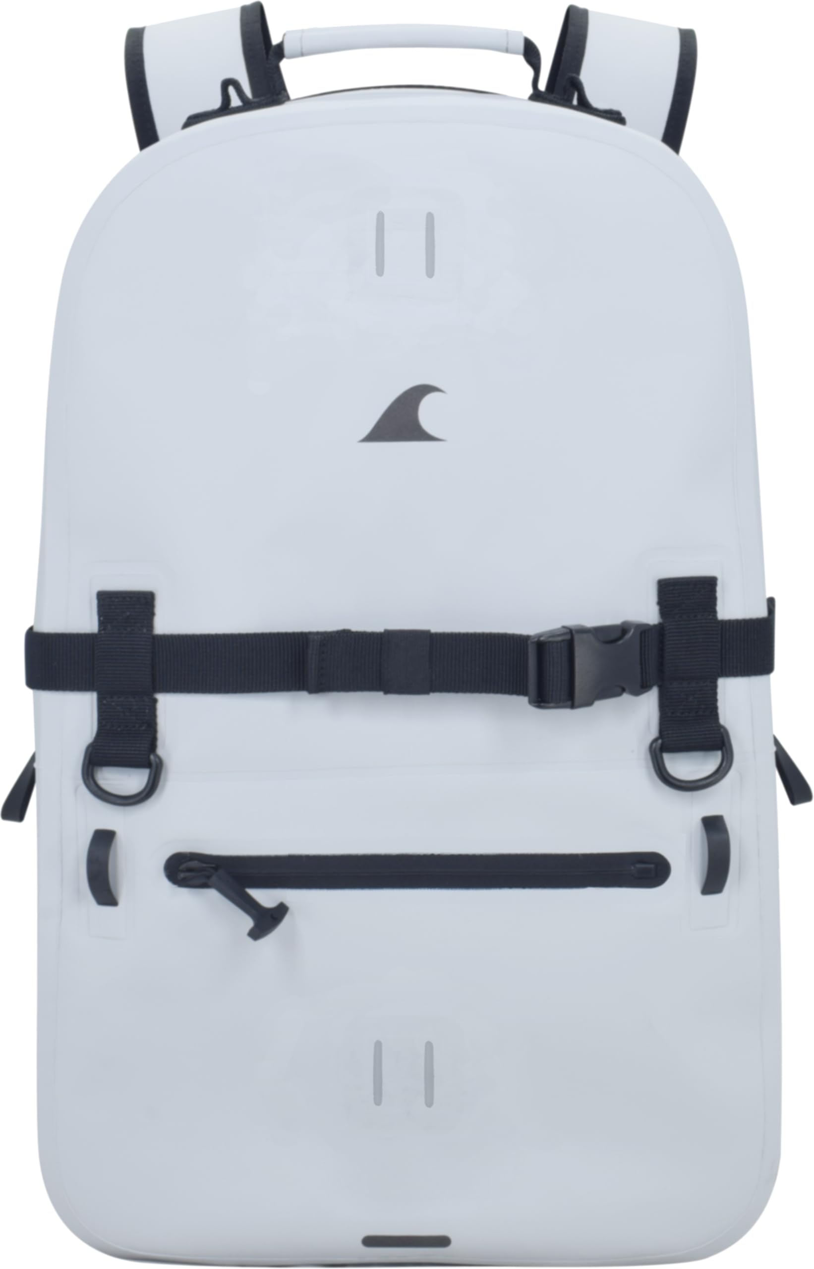 Breakwater Supply™ Fogland Waterproof Submersible Backpack with Laptop Sleeve & Airtight Zippers for Outdoors, Travel, Boating, Kayaking, Surfing, Floating Dry Bag, Unisex, TPU (Fog White, 25L)