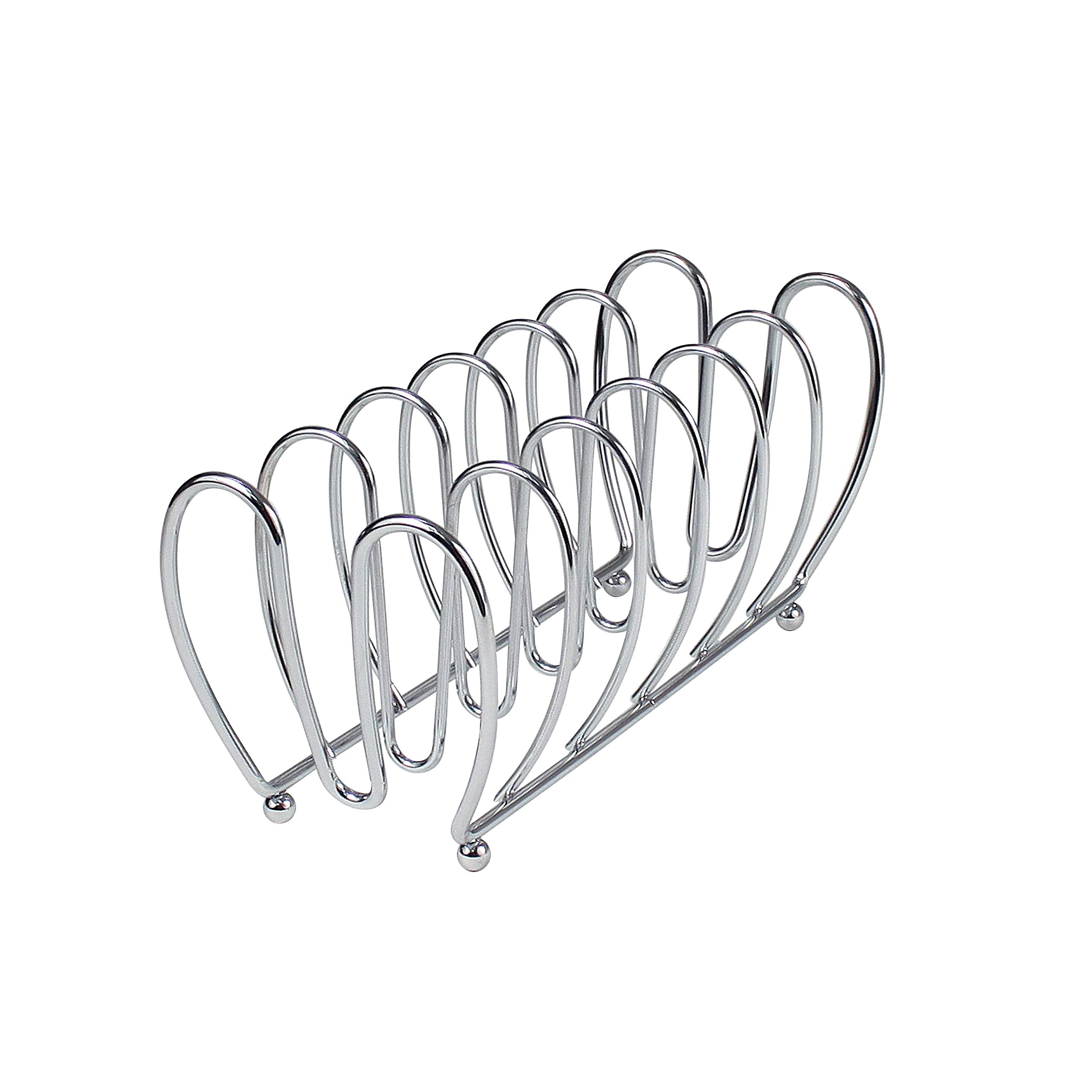 Spectrum Diversified Bloom Kitchen Lid Holder Organizer for Plates, Cutting Boards Bakeware, Cooling Racks, Pots & Pans, Serving Trays, and Reusable Containers, Chrome