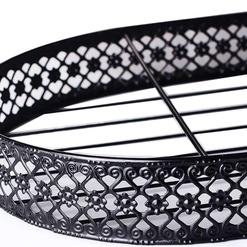Cabilock Wrought Iron Coffee Mug Cup Holder Mug Basket Holder Dishes Organizer Basket for Kitchen Restaurant Office (Black)