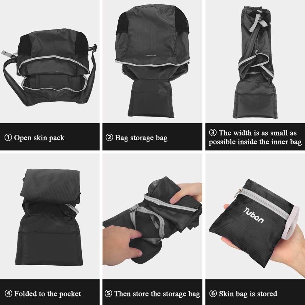 tuban Ultra Lightweight Packable Water Resistant Backpack for Travel Camping Outdoor Hiking Daypack