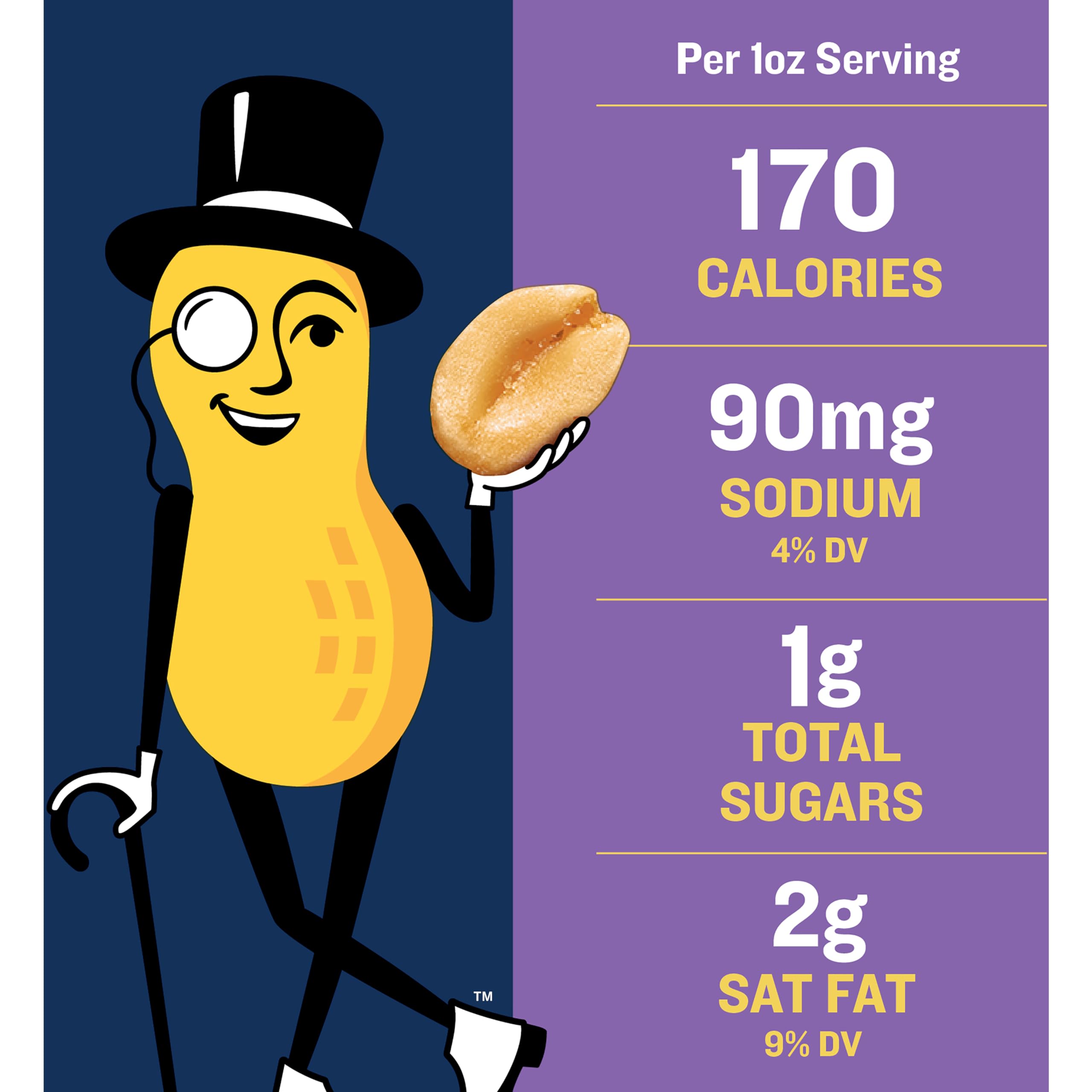 Planters Mixed Nuts Less Than 50% Peanuts with Peanuts (Almonds, Cashews, Brazil Nuts, Pecans & Sea Salt, 3.0 lb Canister)