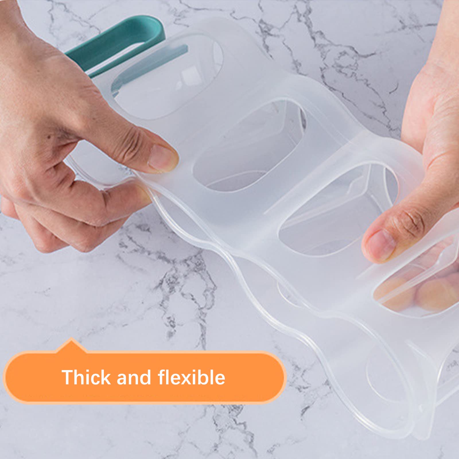 Xyfw Portable Soda Can Organizer, Portable Fridge Organizer, Beer Can Holder with Carrier Handle for Juice Drink Beer Can Fridge Storage Sliding Rack - 6Pack