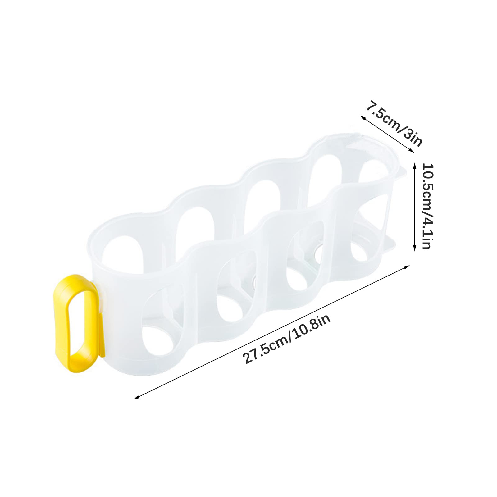 Xyfw Portable Soda Can Organizer, Portable Fridge Organizer, Beer Can Holder with Carrier Handle for Juice Drink Beer Can Fridge Storage Sliding Rack - 6Pack