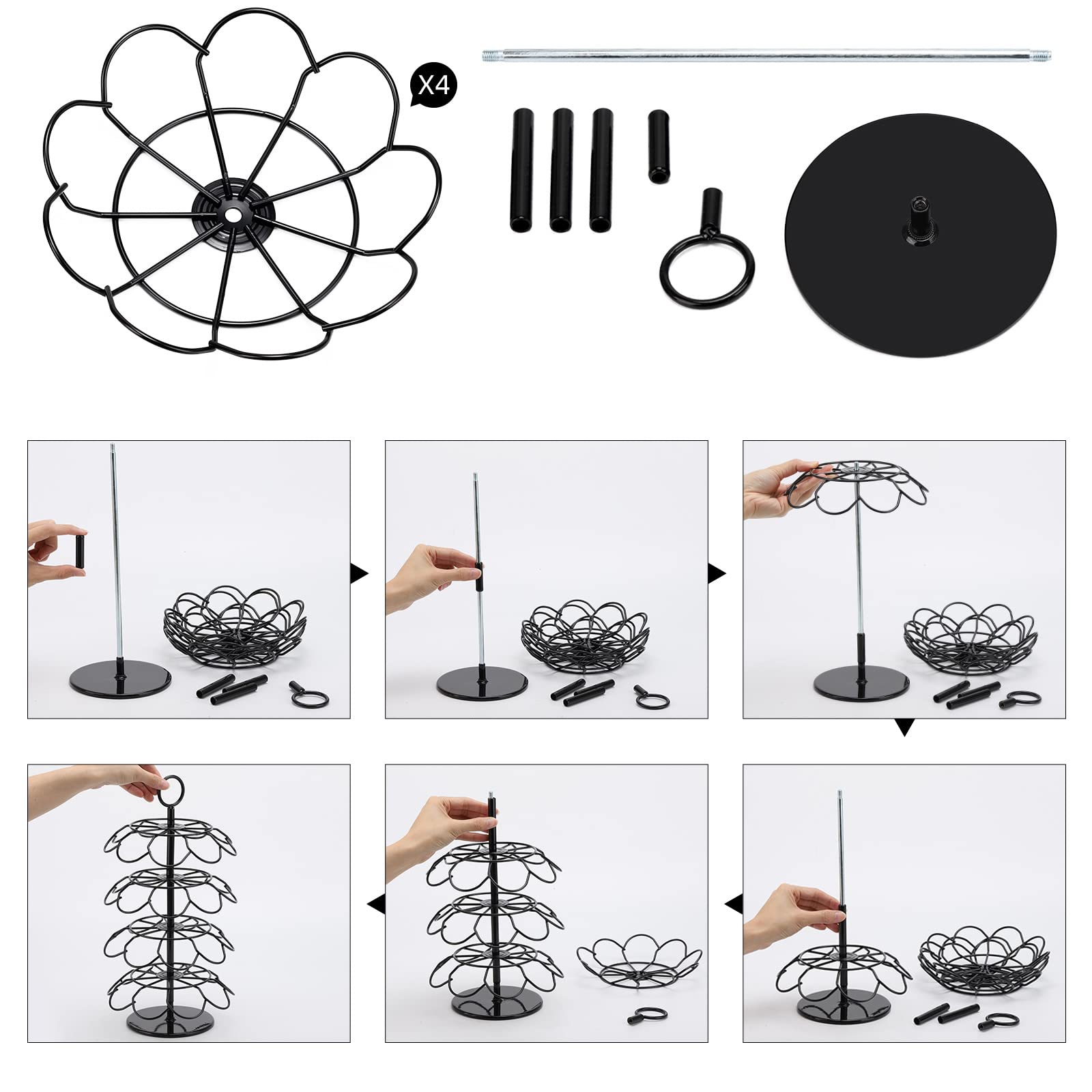 Tecbeauty Coffee Pod Holder, K Cup Holders for Counter, K Cup Carousel, Coffee Pods Storage Organizer Stand (Capacity of 36 Pods) - Rotatable