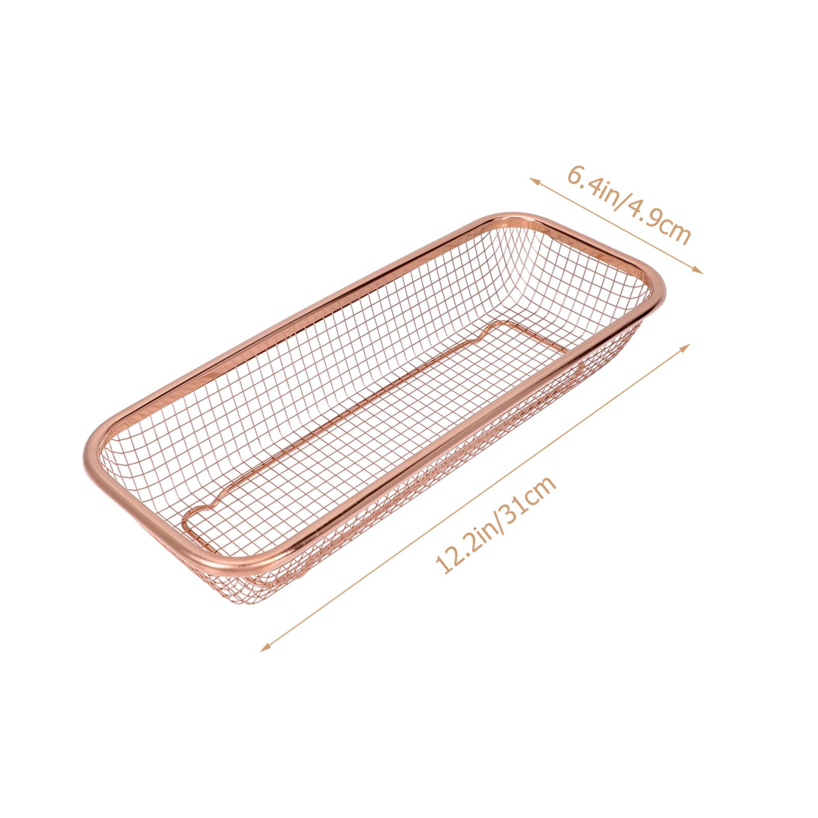 Cabilock Desktop Utensil Basket Utensil Drawer Organizer Chopsticks Storage Basket Cutlery Tray Silverware Flatware Kitchen Utensil Cutlery Tray for Home Shop Rose Gold