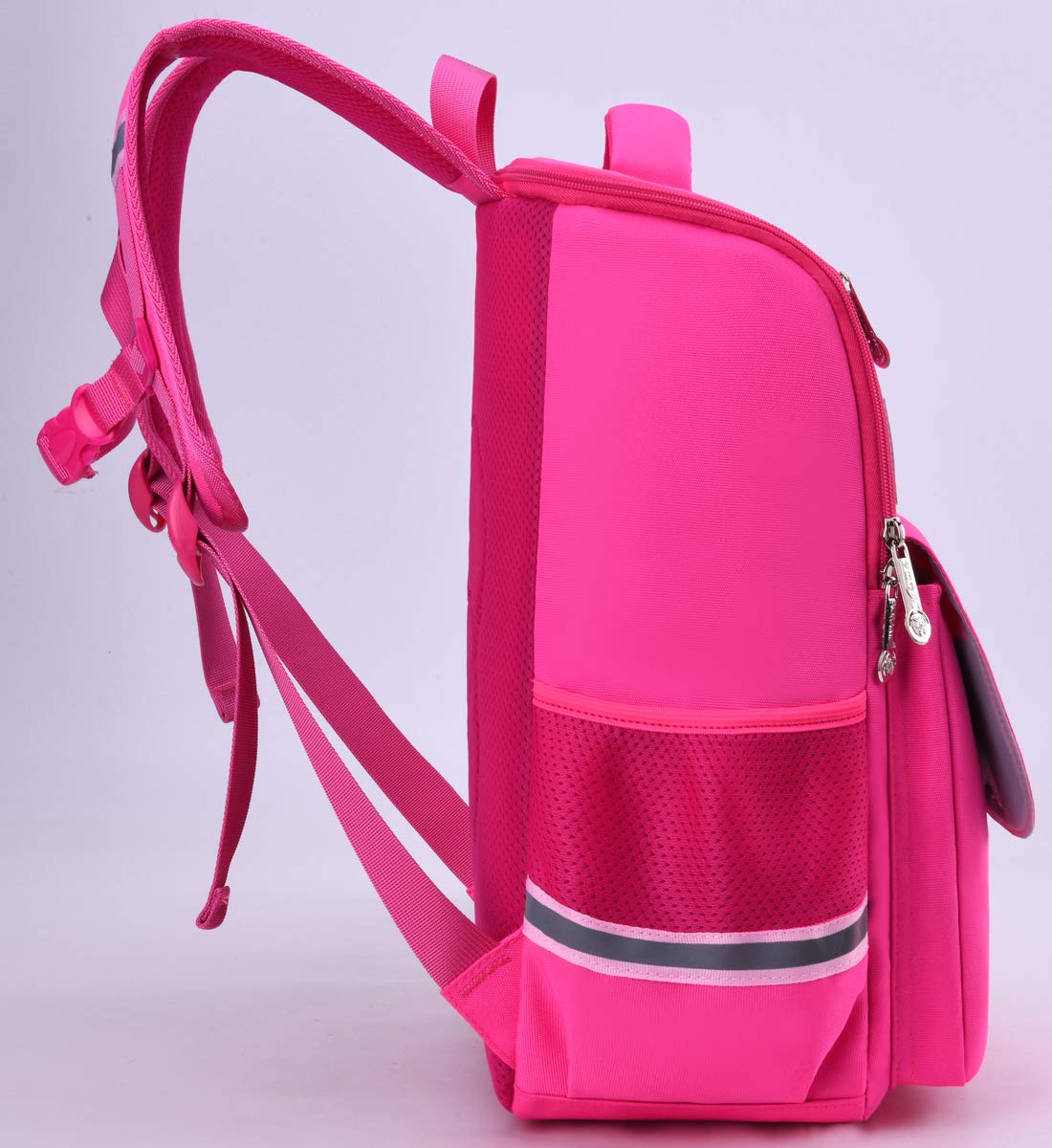 Kids Backpack Chest Strap Kindergarten Elementary 1-2 Grader Boy Girl School Bag (Cat1-blue) One Size