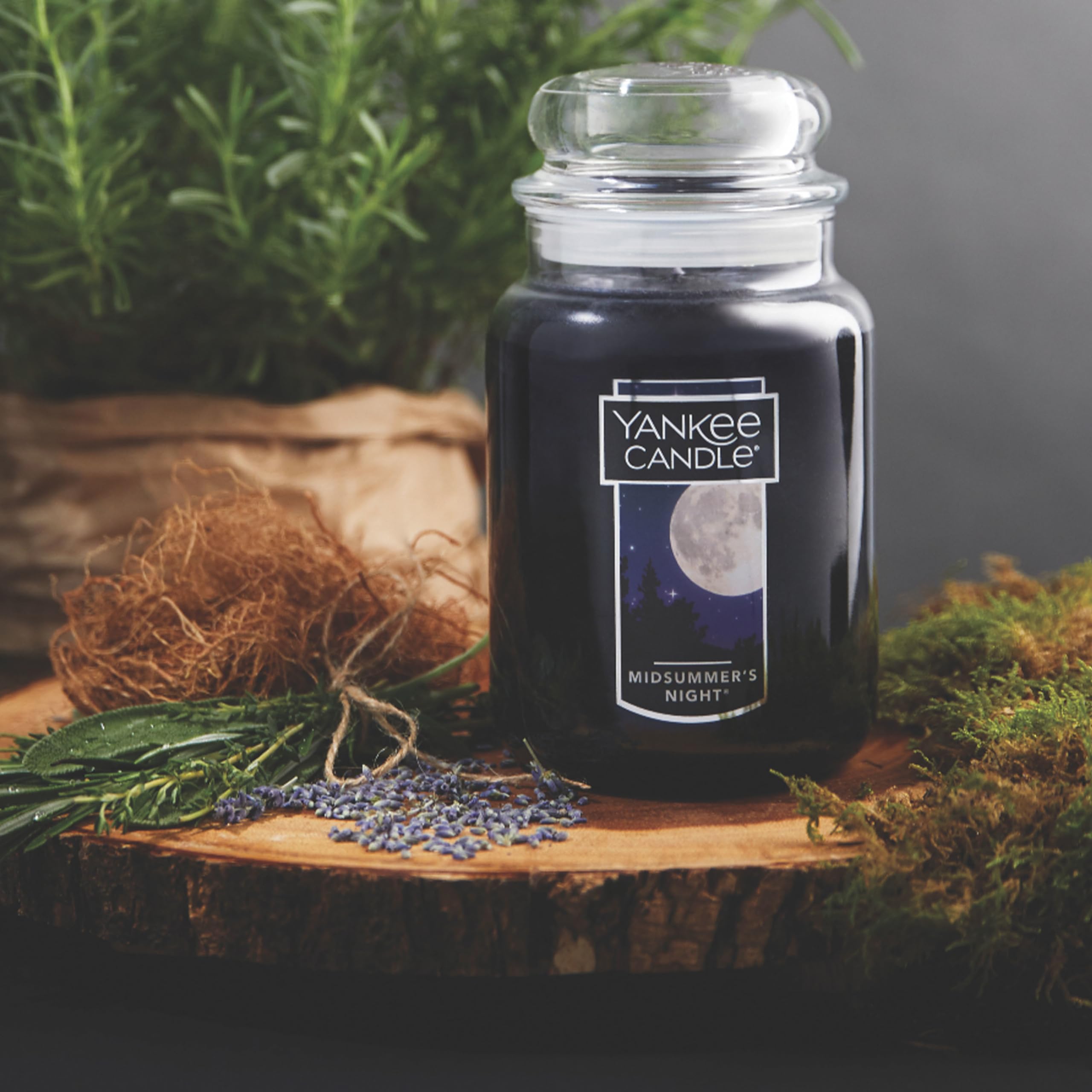 Yankee Candle MidSummer's Night Scented, Classic 22oz Large Jar Single Wick Candle, Over 110 Hours of Burn Time