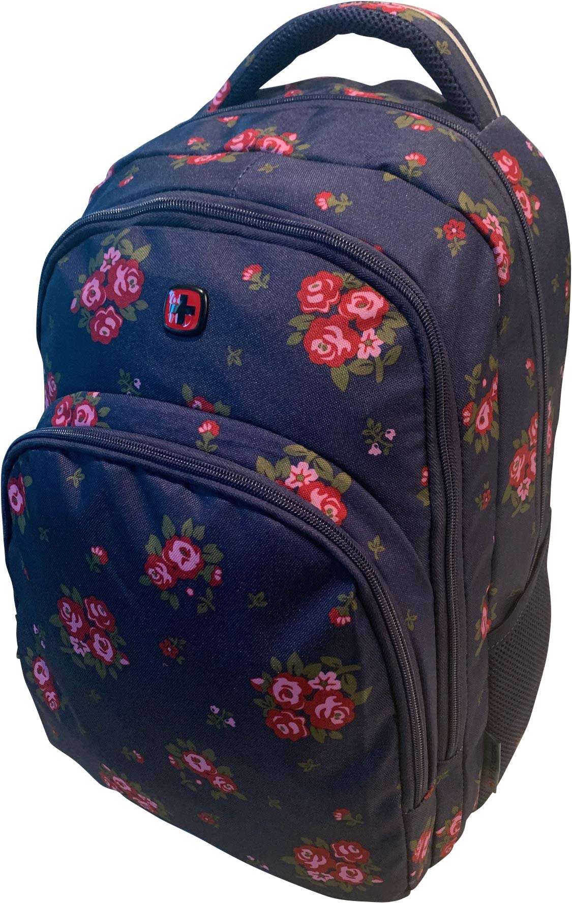 Wenger Upload Backpack With 16" Laptop Pocket And Tablet Pocket, Navy Floral Print