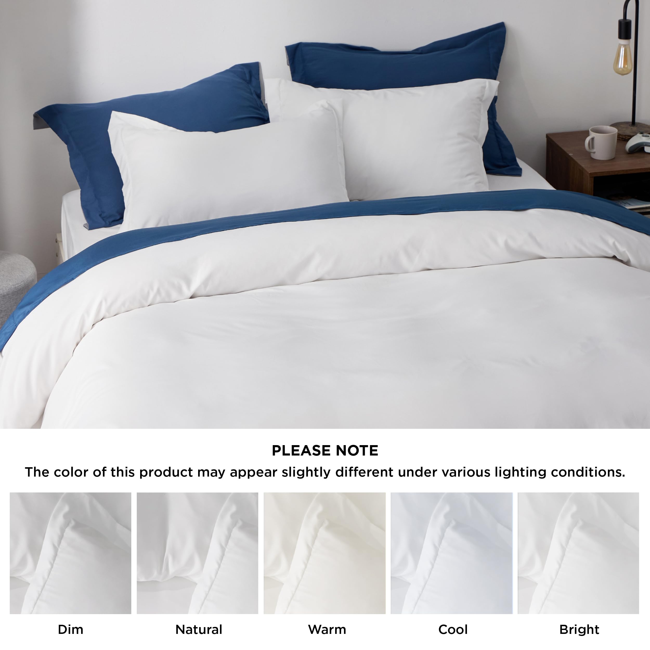BEDSURE White Duvet Covers Queen Size - Soft Brushed Microfiber Duvet Cover Set 3 Pieces with Zipper Closure, 1 Duvet Cover 90x90 inches and 2 Pillow Shams(No Comforter)