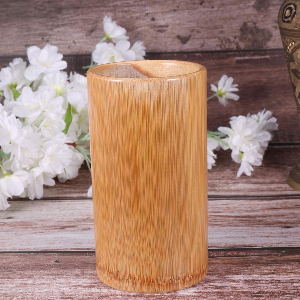 UPKOCH Wooden Bamboo Kitchen Utensil Holder Kitchen Utensil Storage Organizer Caddy For Chopsticks Forks Spoons Knives Tableware